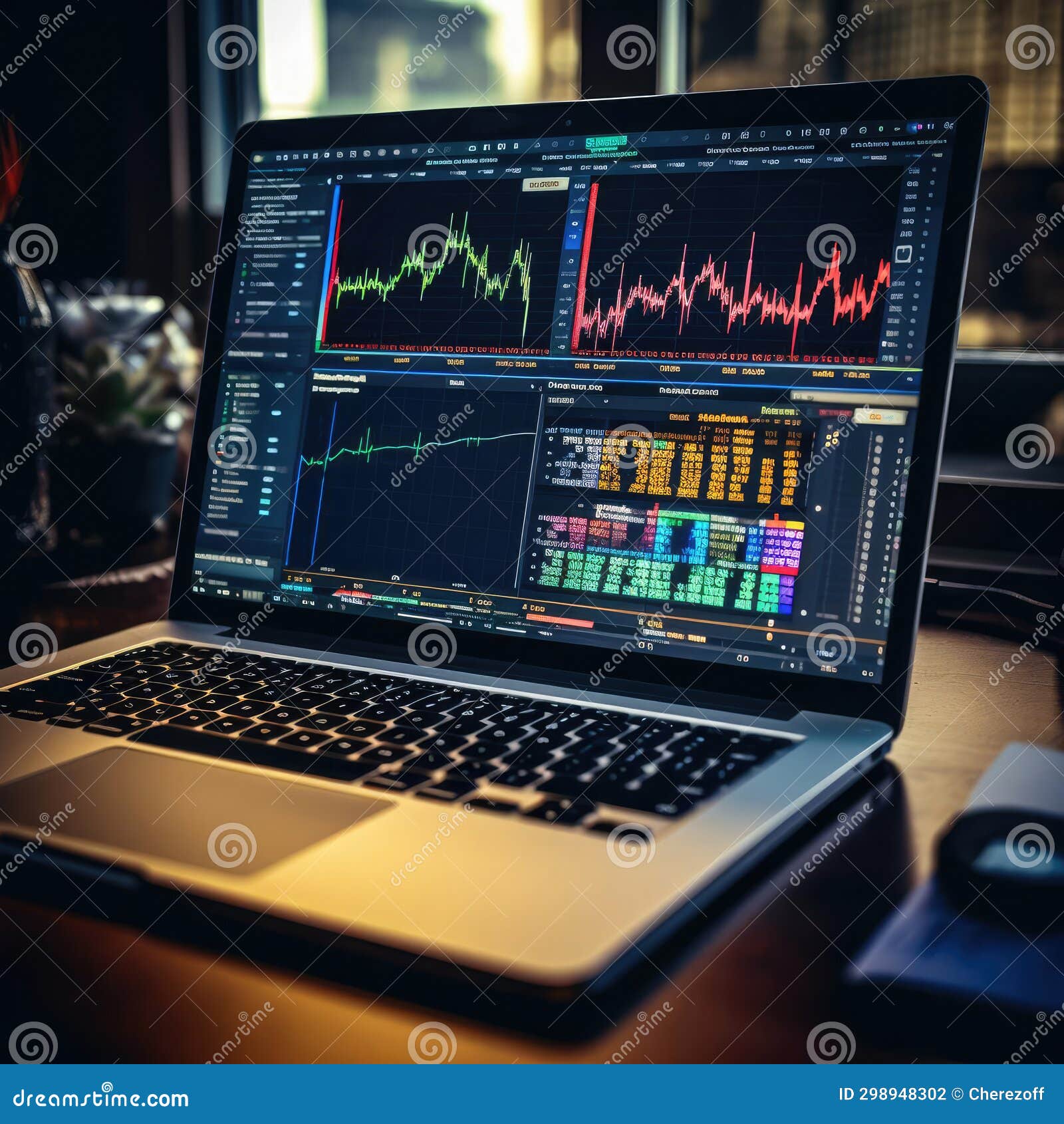 Glowing Growth Chart of Investments Stock Photo - Image of technology ...