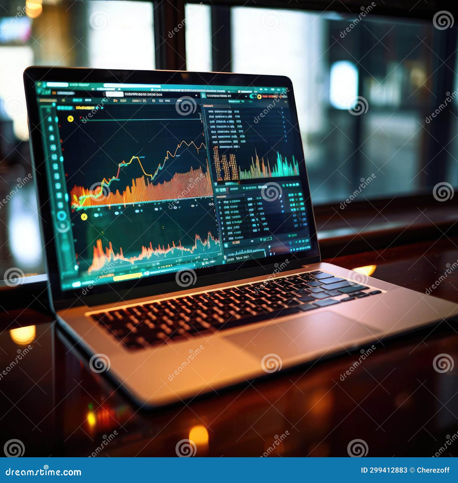 Glowing Growth Chart of Investments Stock Image - Image of growth ...