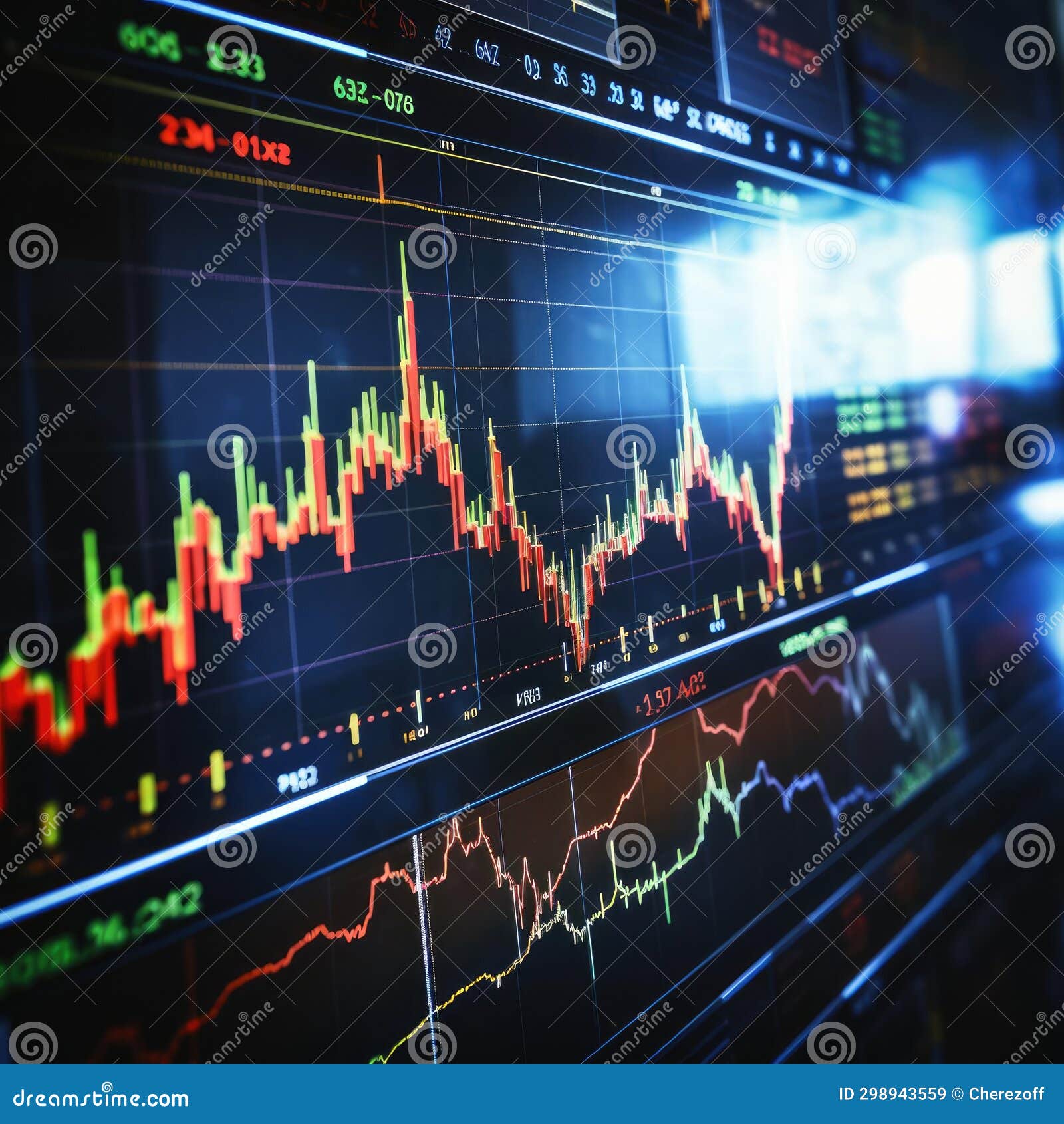 Glowing Growth Chart of Investments Stock Image - Image of growth ...