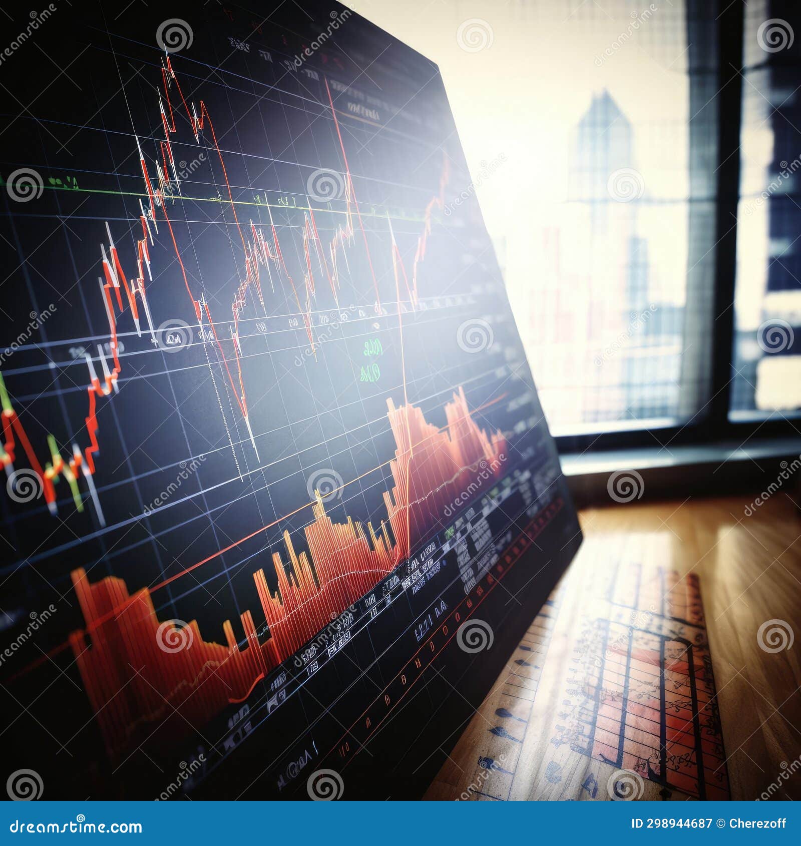 Glowing Growth Chart of Investments Stock Image - Image of chart ...