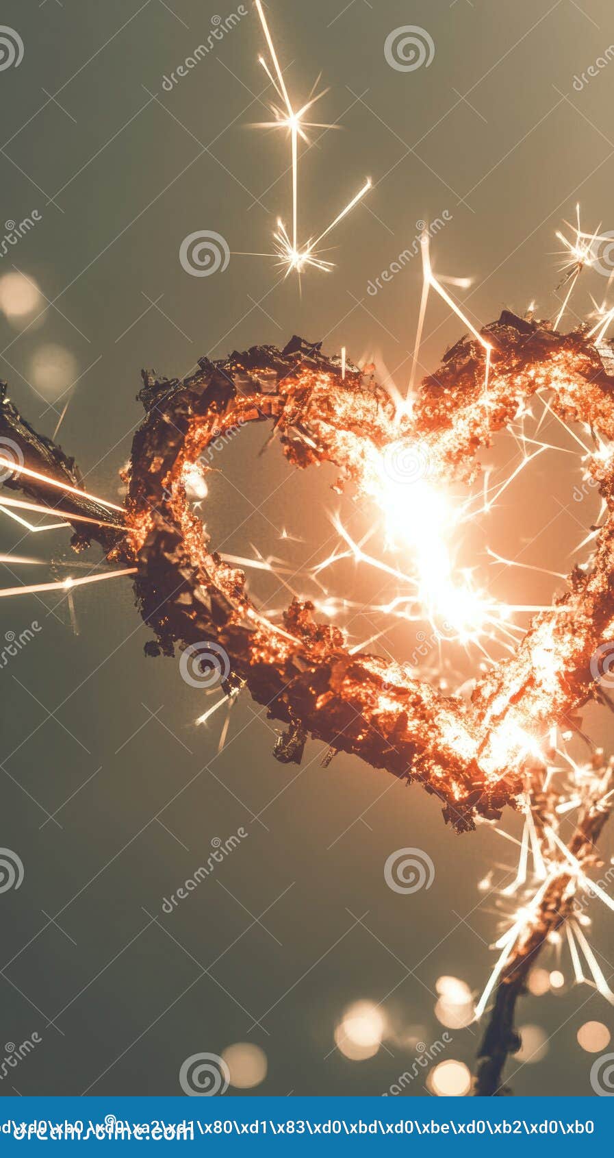 Glowing Halves of a Broken Heart with Jagged Edges and Sparks Flying ...