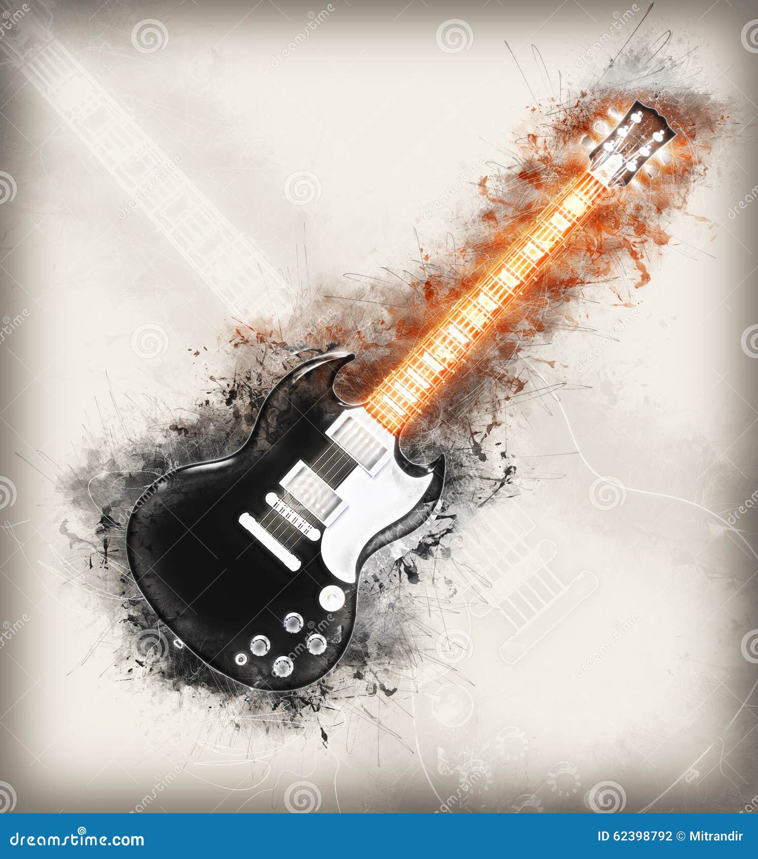 Rock Guitarist Drawing