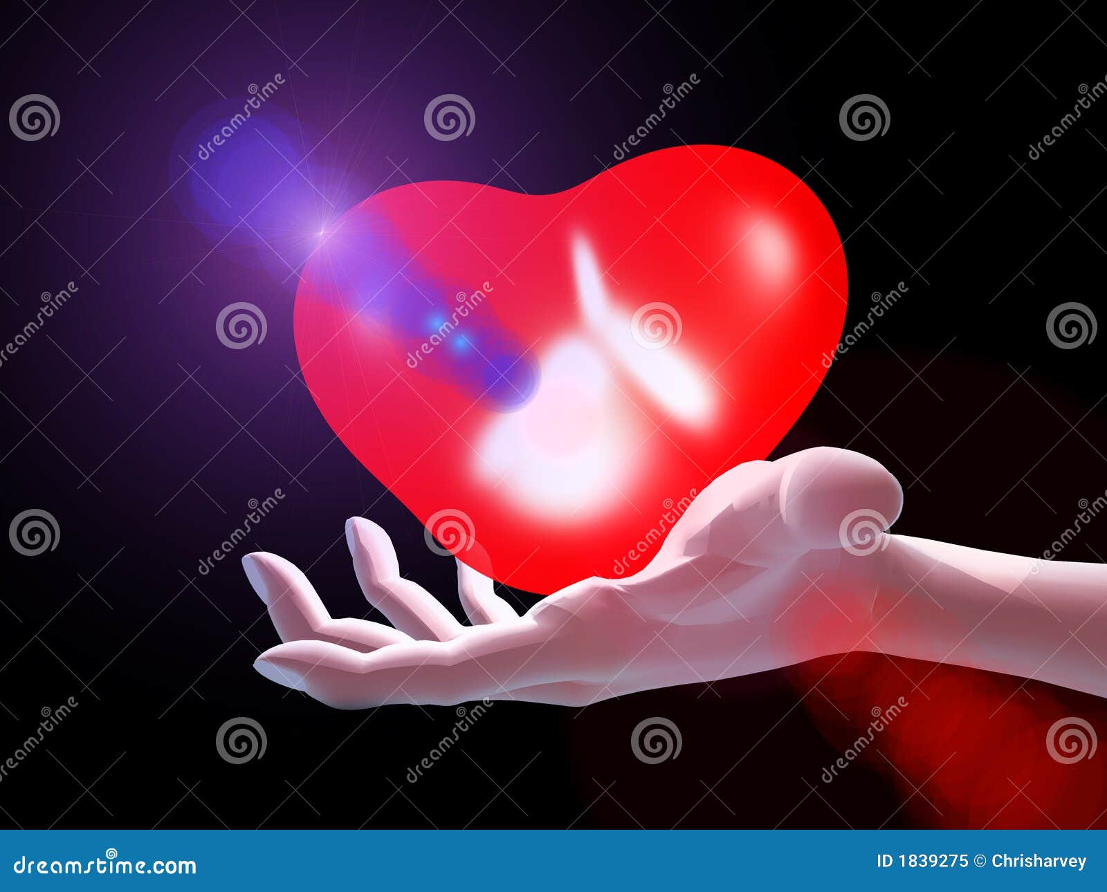 Glowing Heart 10 stock illustration. Illustration of illuminated - 1839275