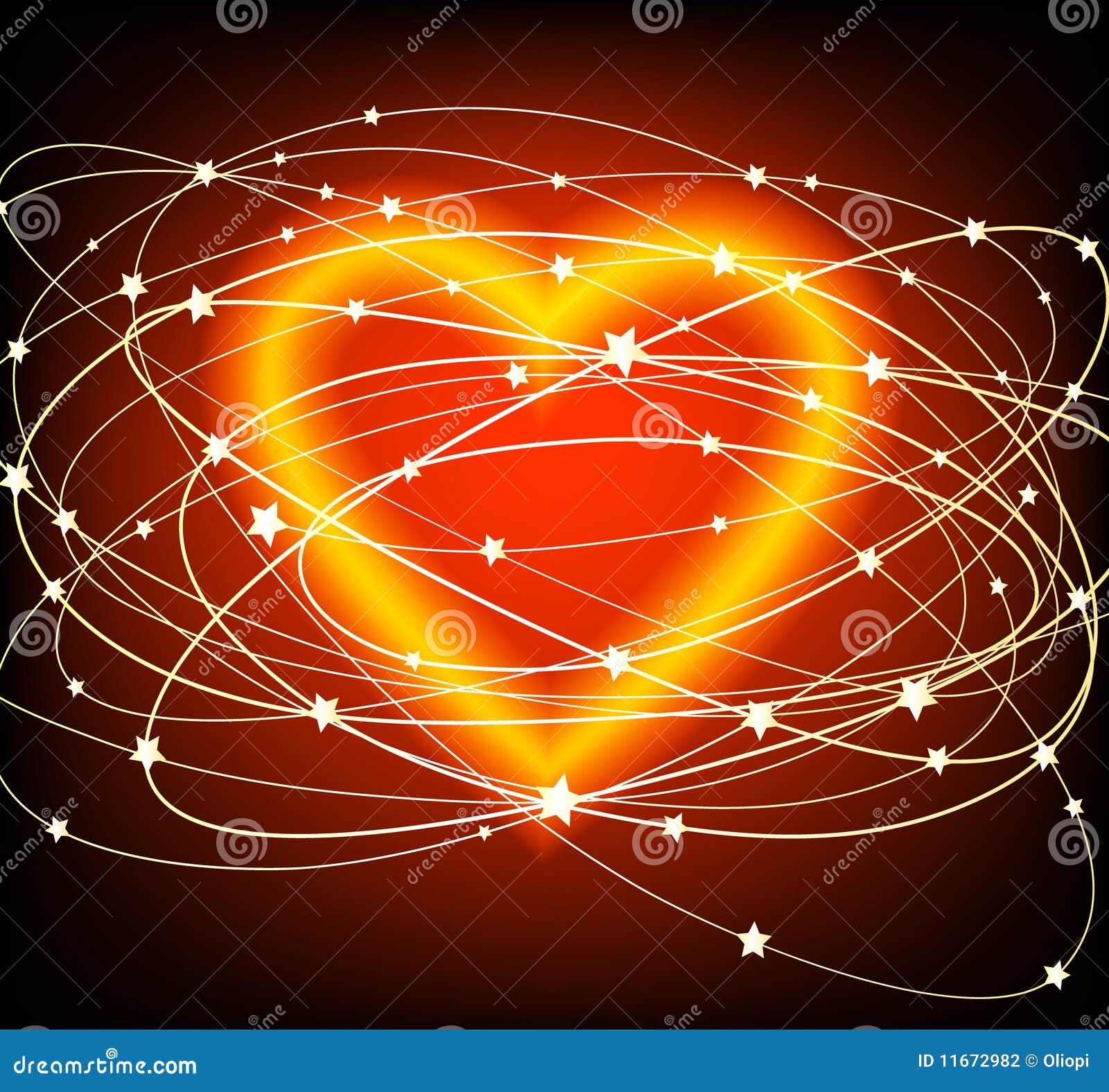 Glowing heart stock illustration. Illustration of pattern - 11672982