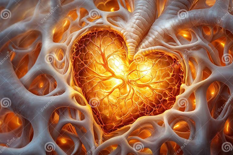 A Glowing Heart Forming within an Intricate Mandala Visualizing Empathy ...