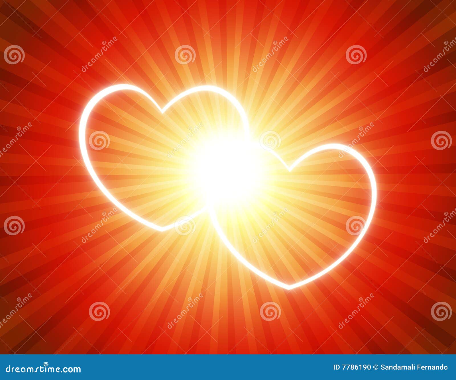 Glowing hearts stock illustration. Illustration of love - 7786190