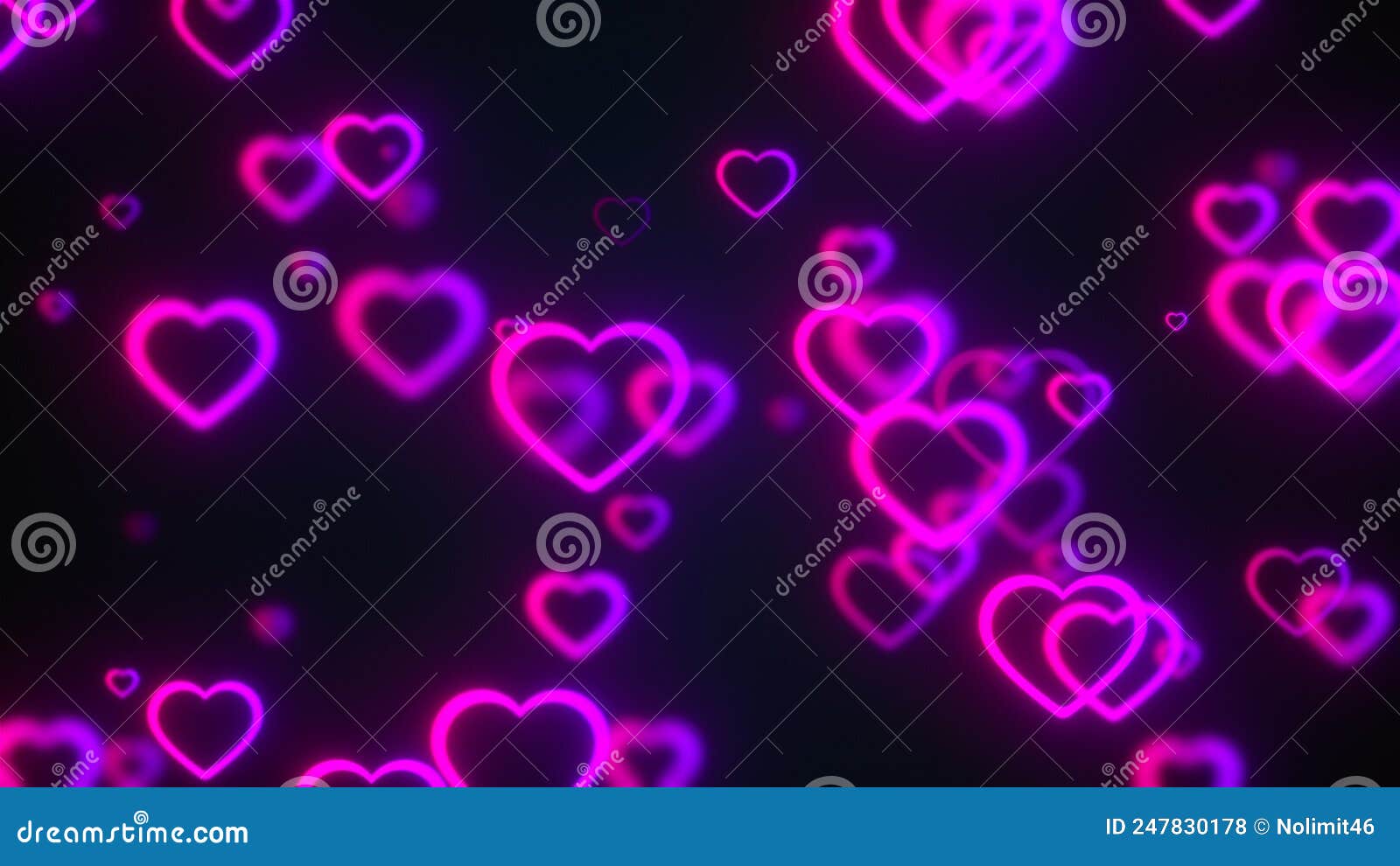 Glowing hearts icons stock illustration. Illustration of effect - 247830178