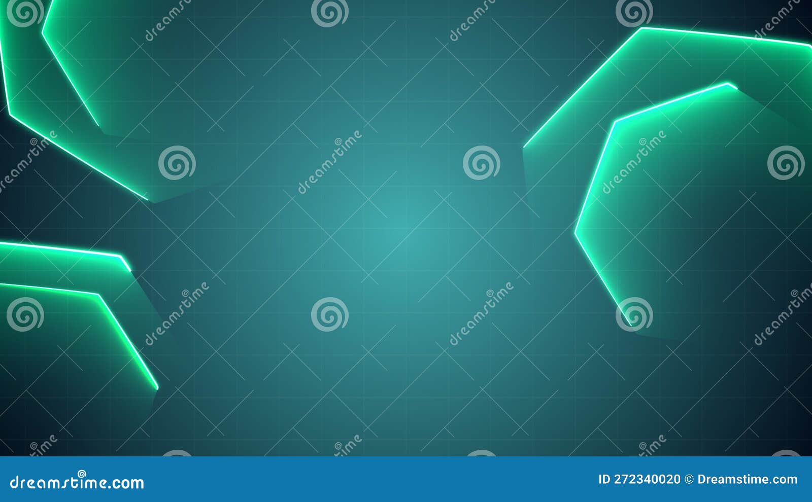 Glowing Hexagon 2D Technology Background. Stock Illustration ...