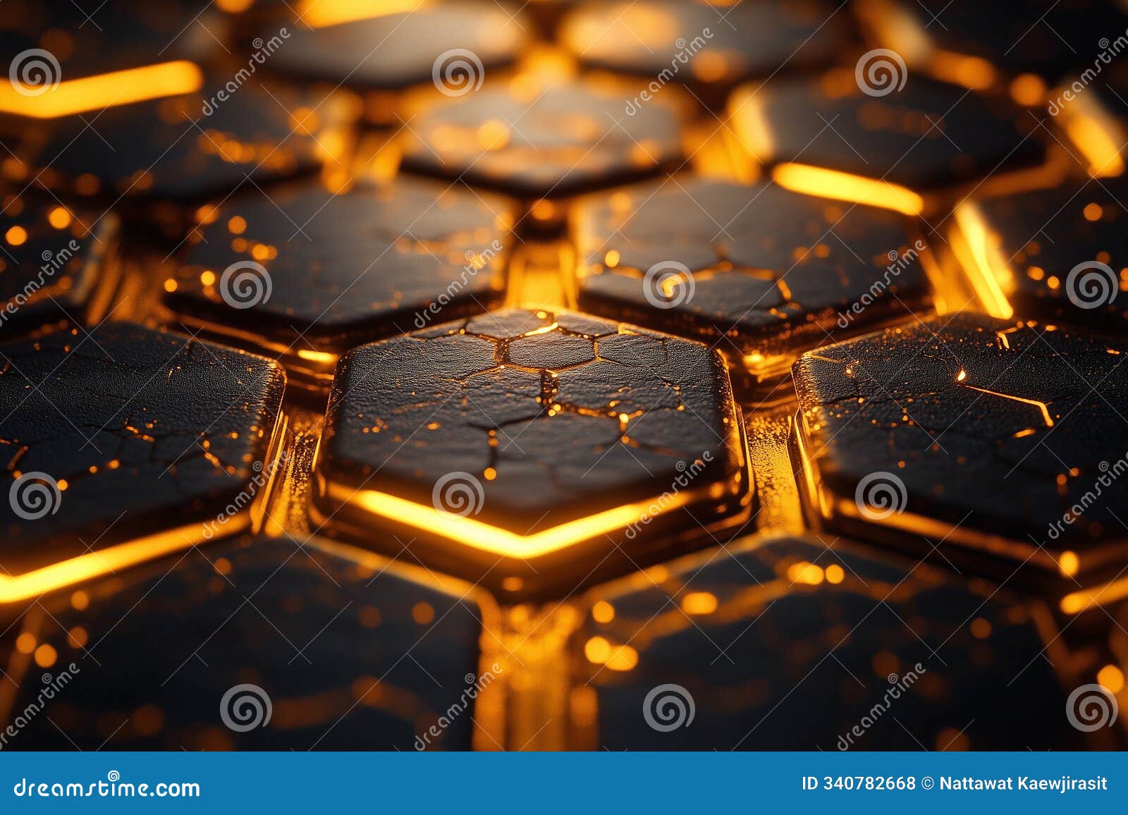 Hexagonal Patterns Background Set In Three Colors Vector Illustration ...