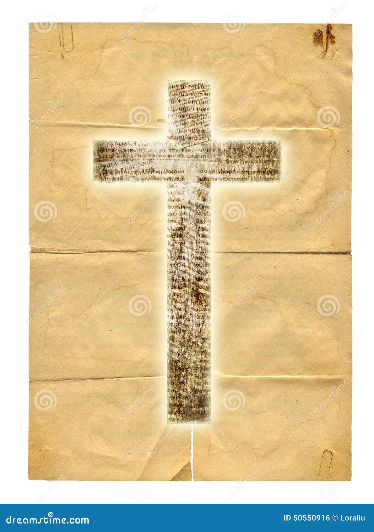 Glowing Holy Cross on Paper Background Stock Photo - Image of light ...