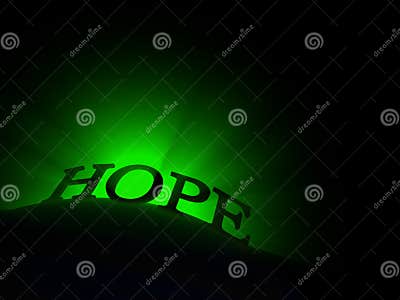 Glowing Hope Text stock illustration. Illustration of motivational ...