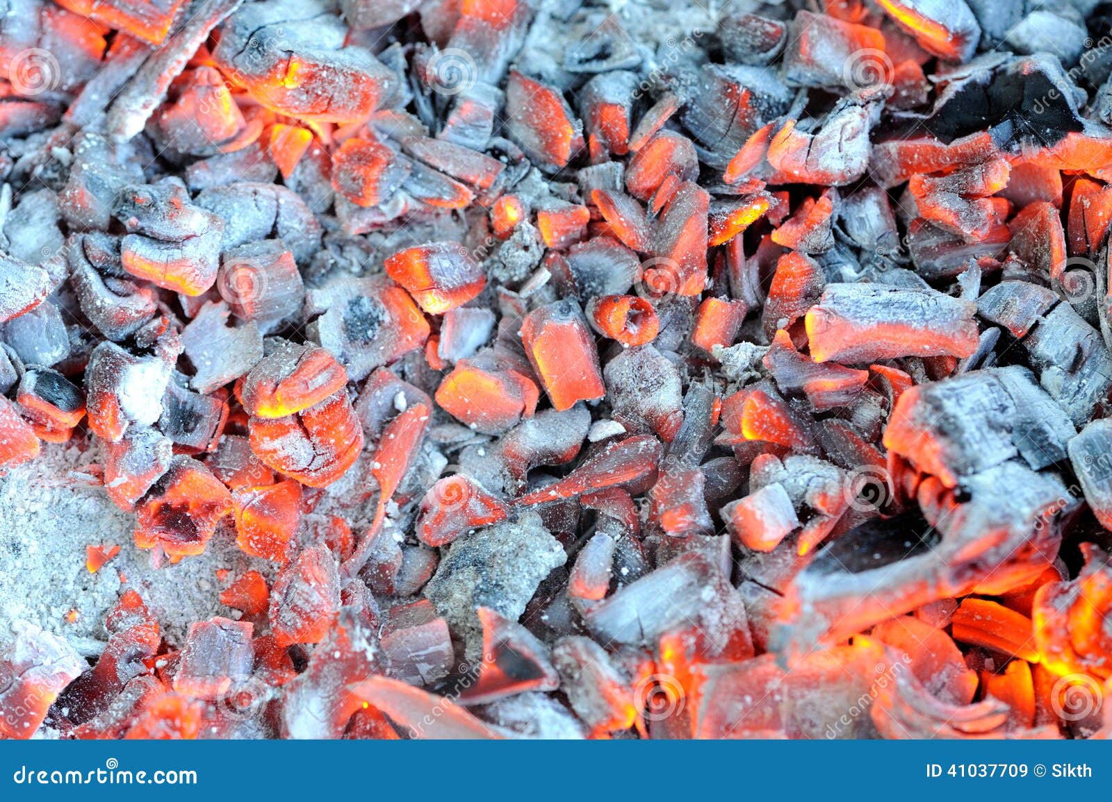 Glowing Hot Embers stock image. Image of embers, bonfire - 41037709