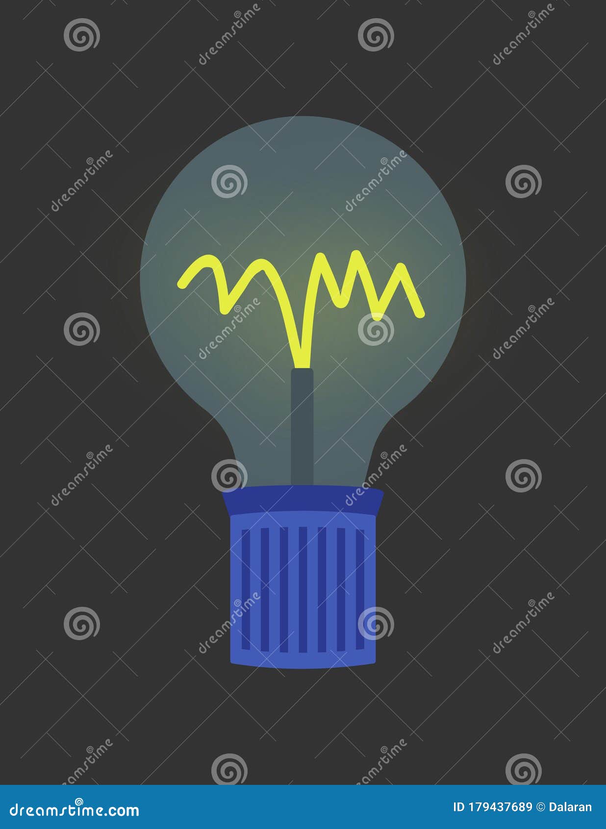Glowing Incandescent Light Bulb Vector Stock Vector - Illustration of ...