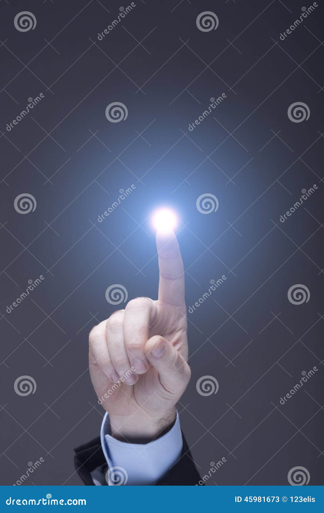 Glowing index finger stock image. Image of futuristic - 45981673