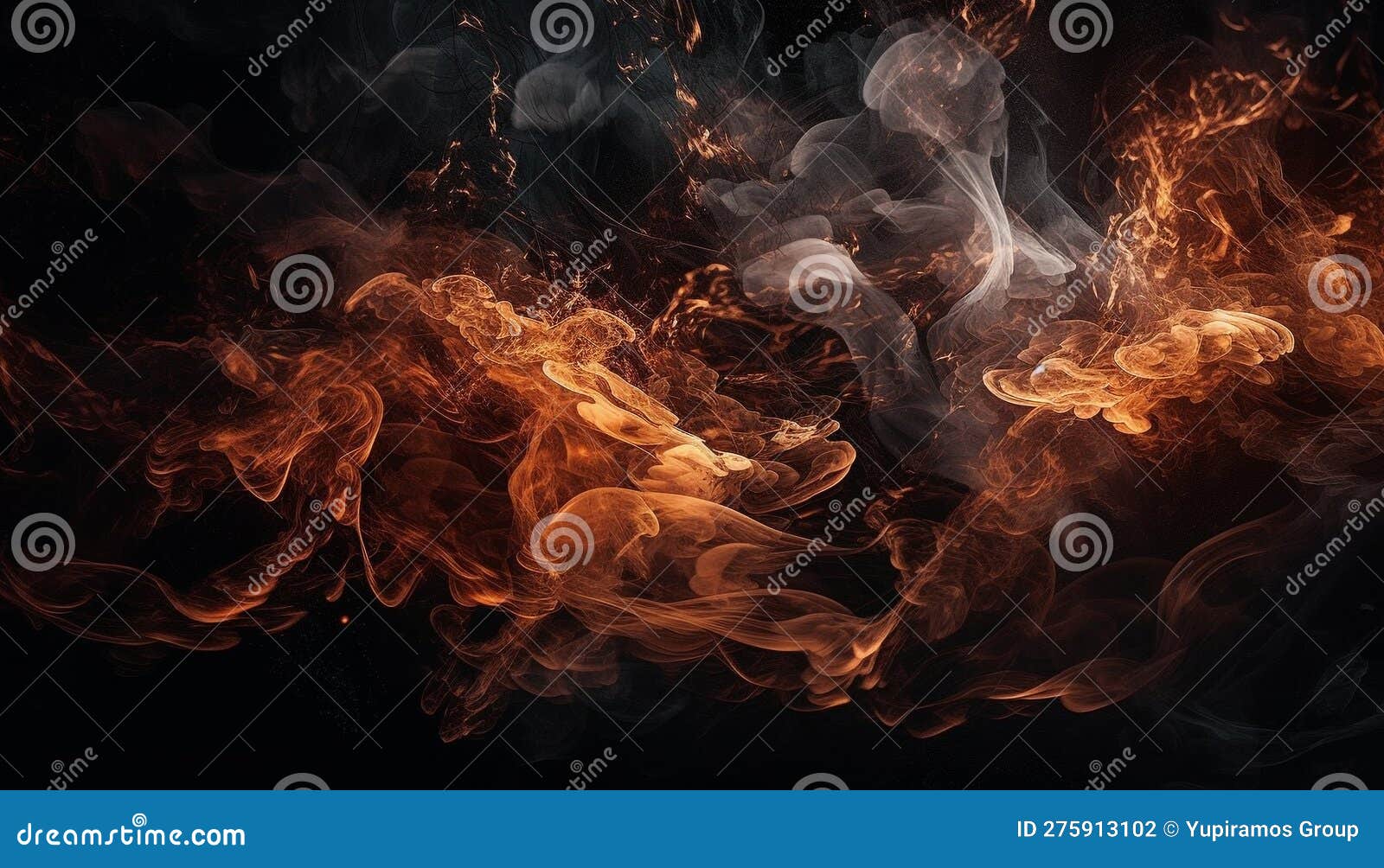 Glowing Inferno Igniting a Chaotic Fractal Pattern Generated by AI ...