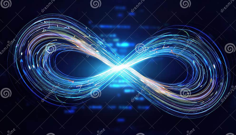 Glowing Infinity Loop Representing Data Science Workflows and AI ...