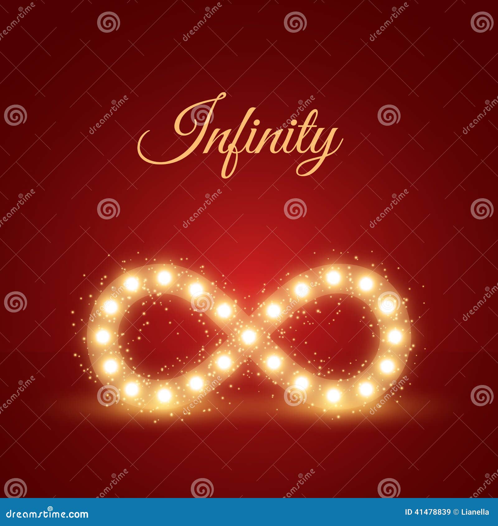 Glowing Infinity Symbol Background Stock Vector - Illustration of ...