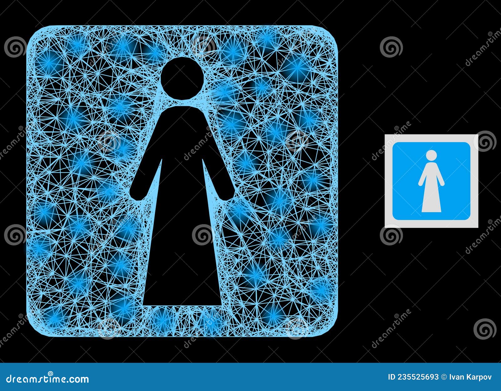Glowing Irregular Mesh Woman with Lightspots Stock Vector ... Glowing Irregular Mesh Woman with Lightspots Stock Vector ...