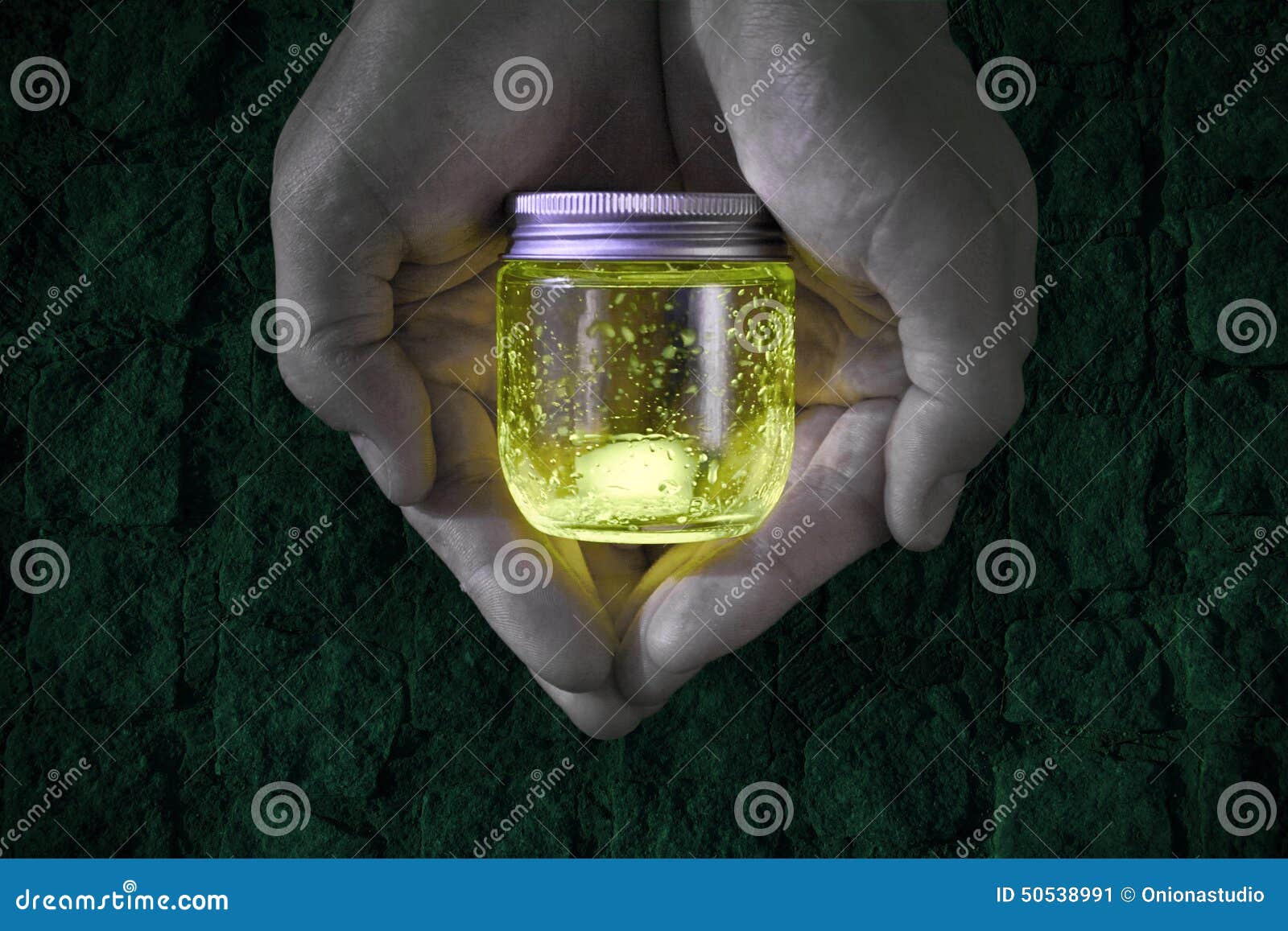 Glowing jar in the hands stock image. Image of spark - 50538991