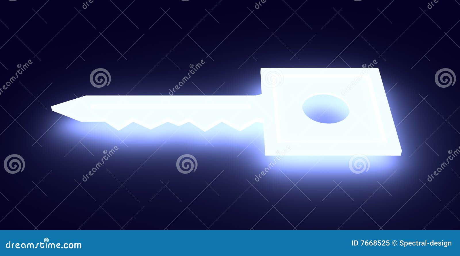 Glowing Key stock illustration. Illustration of object - 7668525