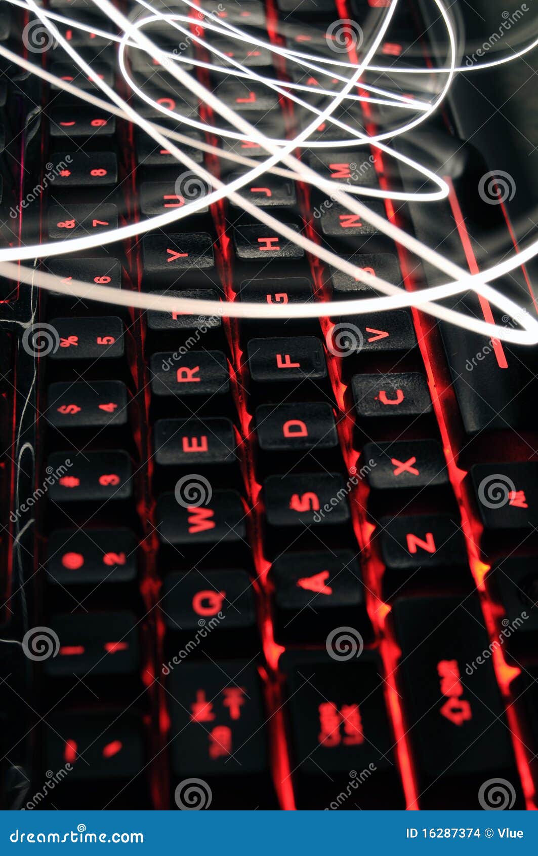 Glowing Keyboard stock photo. Image of future, background - 16287374