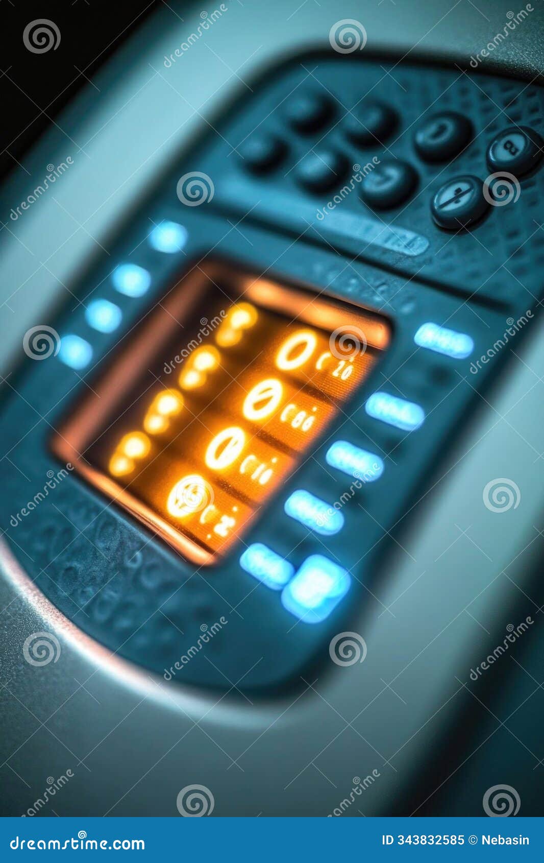 Glowing Keypad with Illuminated Screen on Modern Safe Lock Stock Image ...