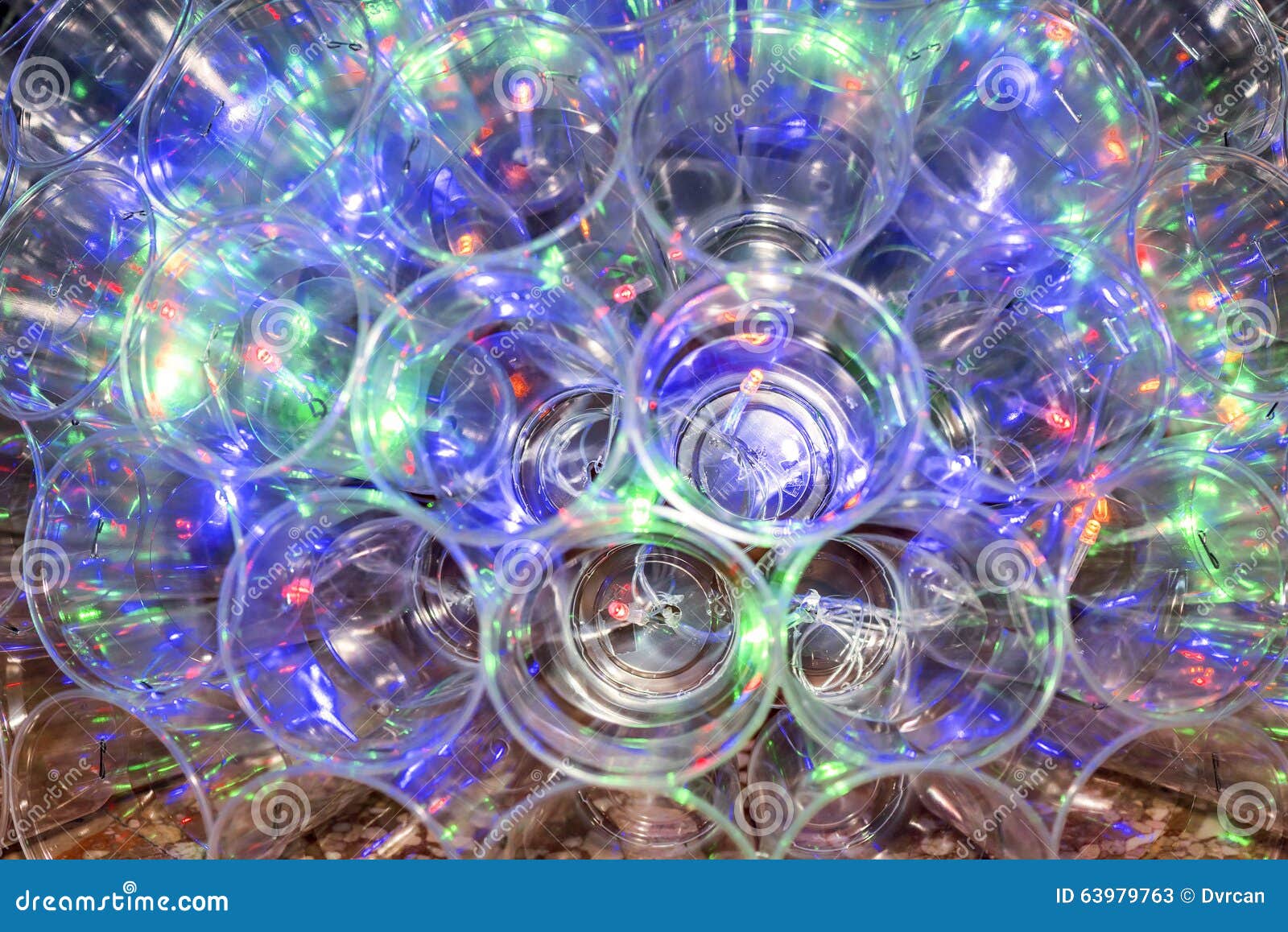 Glowing Lamp Made Out of Plastic Cups and Lights Stock Image - Image of ...