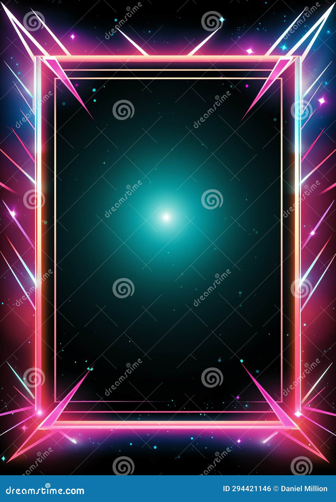 Glowing Laser Beam Pattern Frame 80s Retro Nostalgic Stock Illustration ...