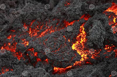 Glowing Lava Flow, Volcano Pacaya Stock Photo - Image of glowing ...