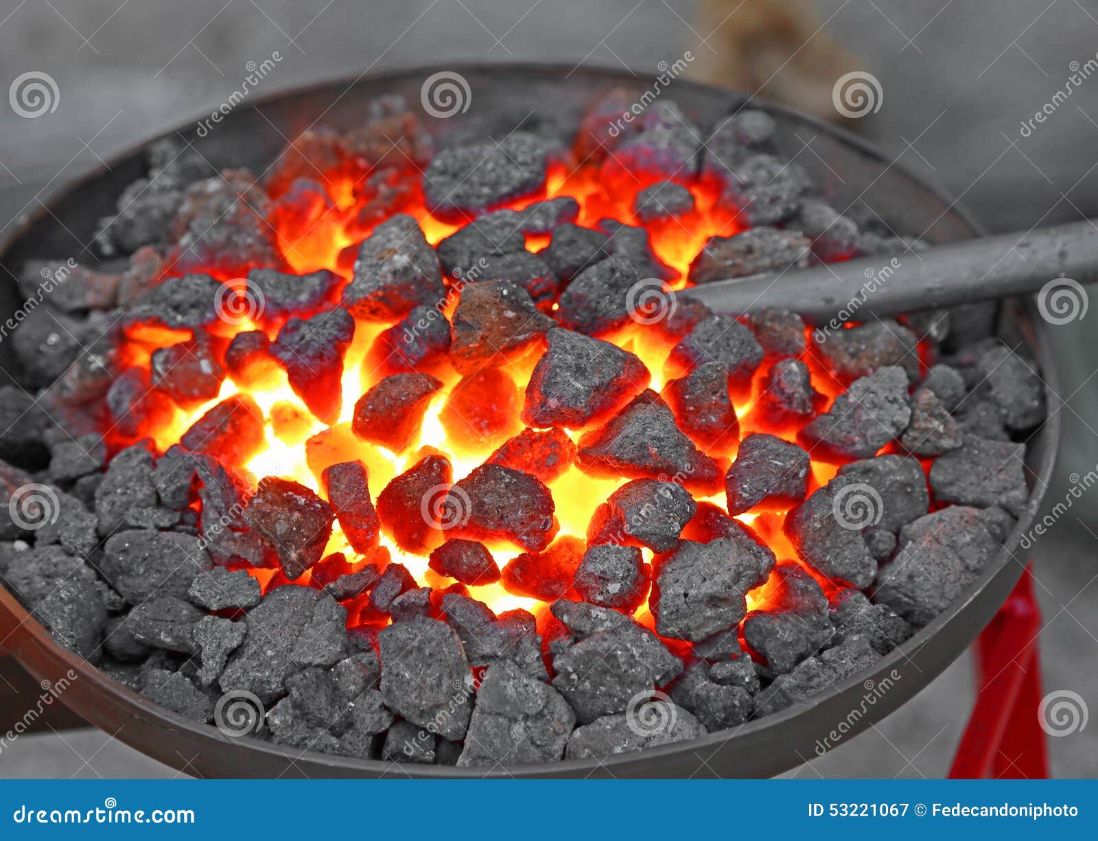 Glowing Lava Emerges From A Column Of The Earth Stock Photo ...