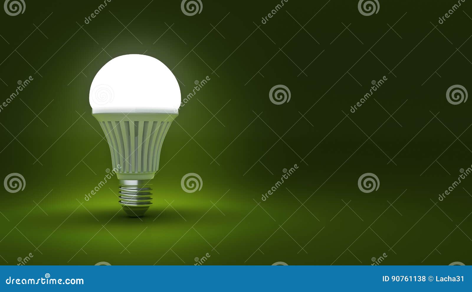 Glowing LED bulb. stock illustration. Illustration of environment ...