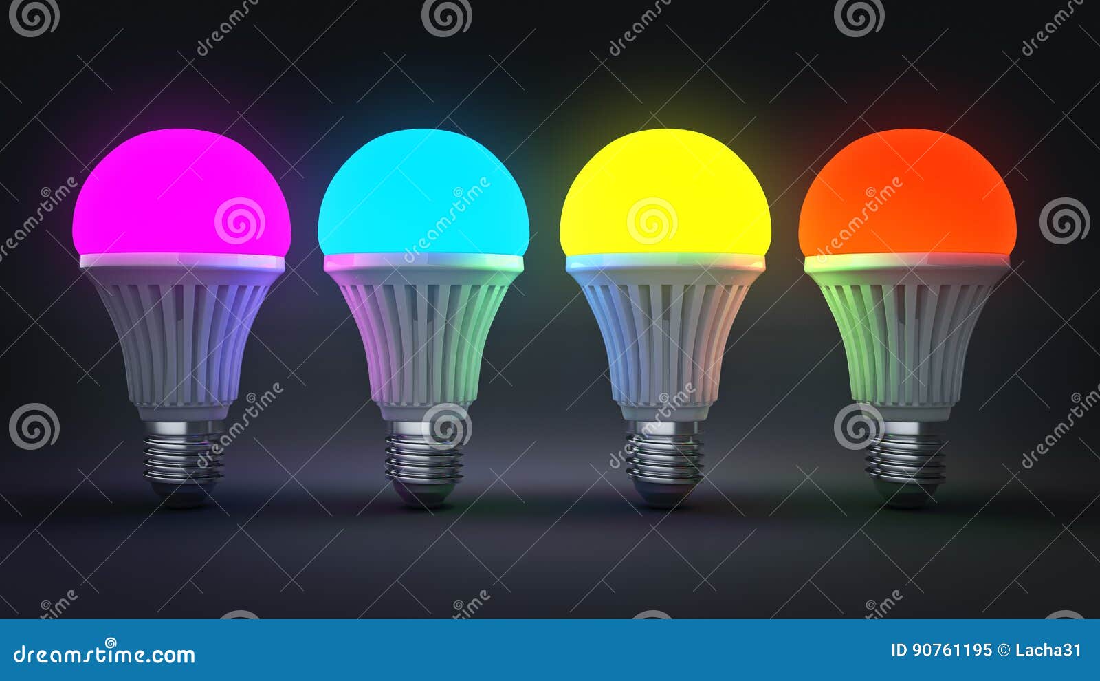 Glowing LED bulb. stock illustration. Illustration of inspiration ...