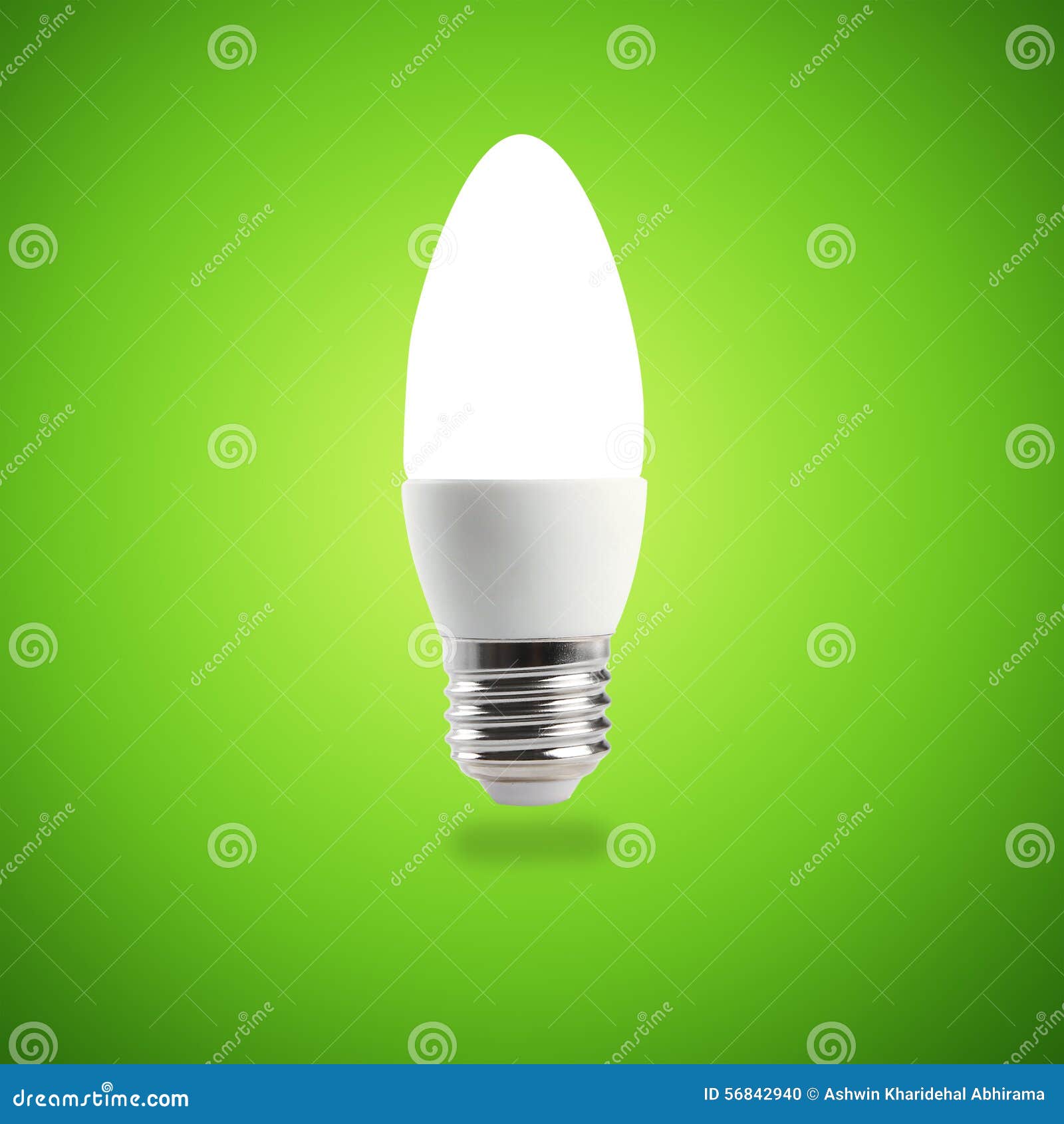 Glowing LED Energy Saving Bulb. Stock Photo - Image of invention ...