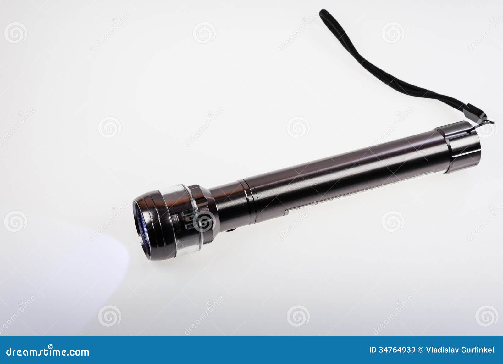 Glowing LED flashlight stock image. Image of bright, background - 34764939