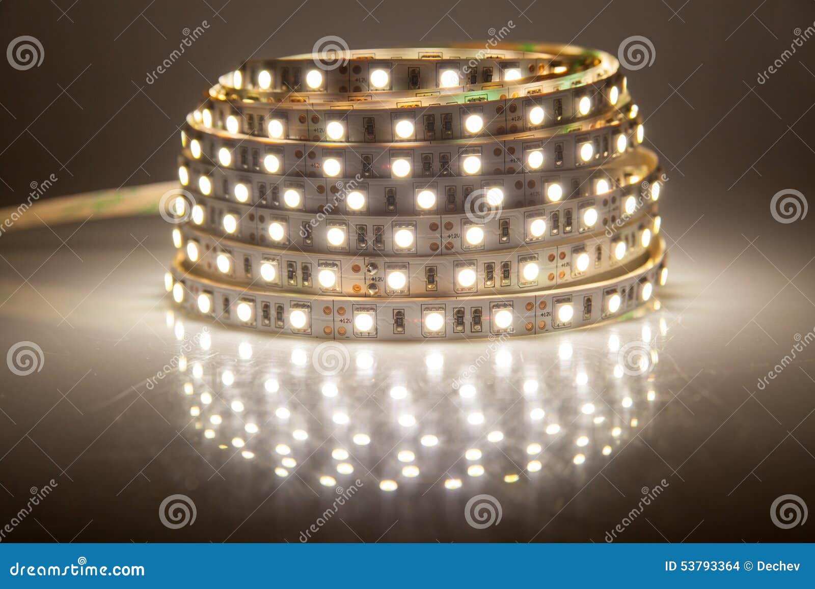Glowing LED garland, strip stock photo. Image of bright - 53793364