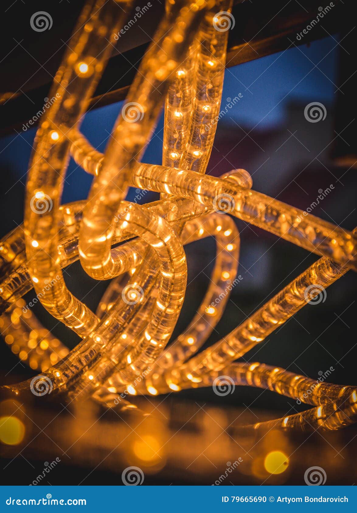 Glowing LED Technology Garland Stock Photo - Image of modern, bright ...