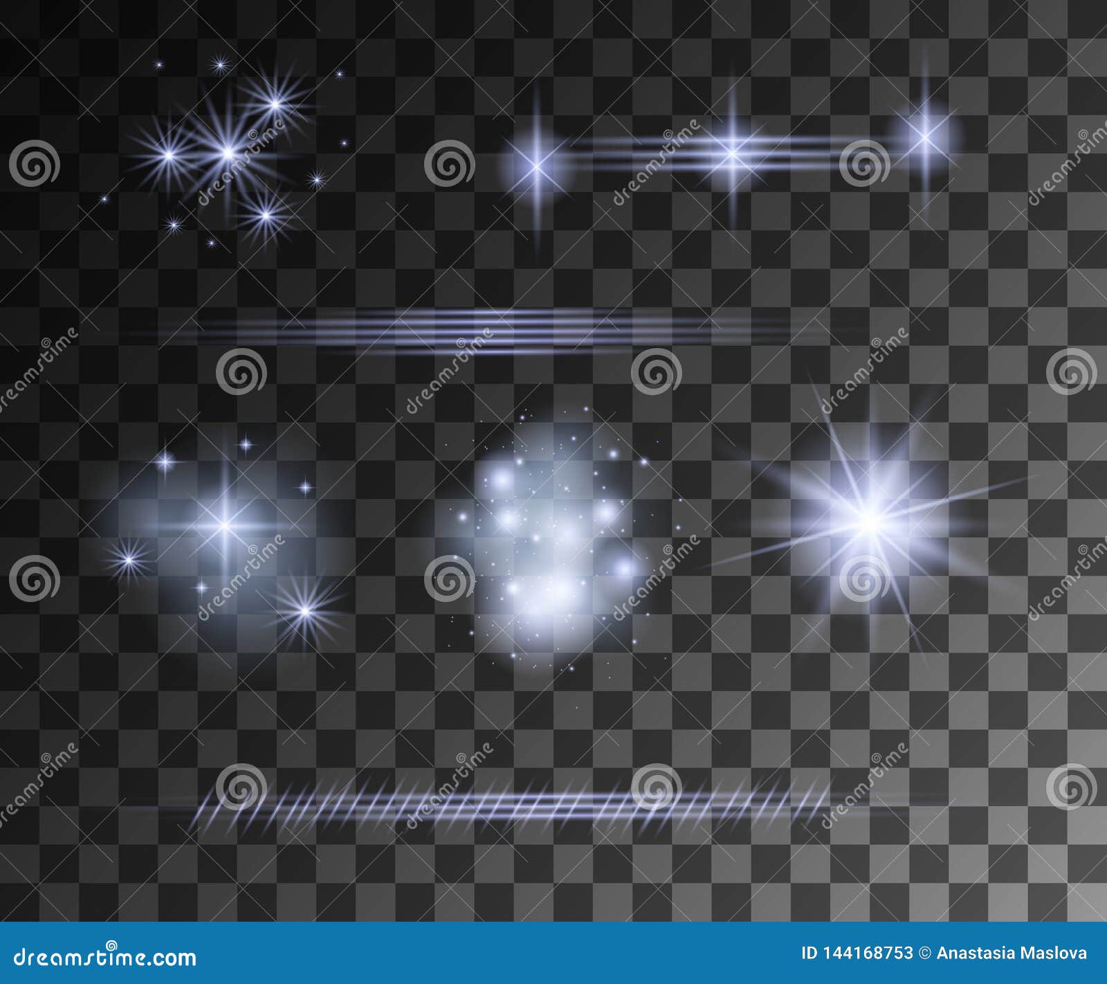 Glowing Light. Abstract Silver Effect Stock Illustration - Illustration ...