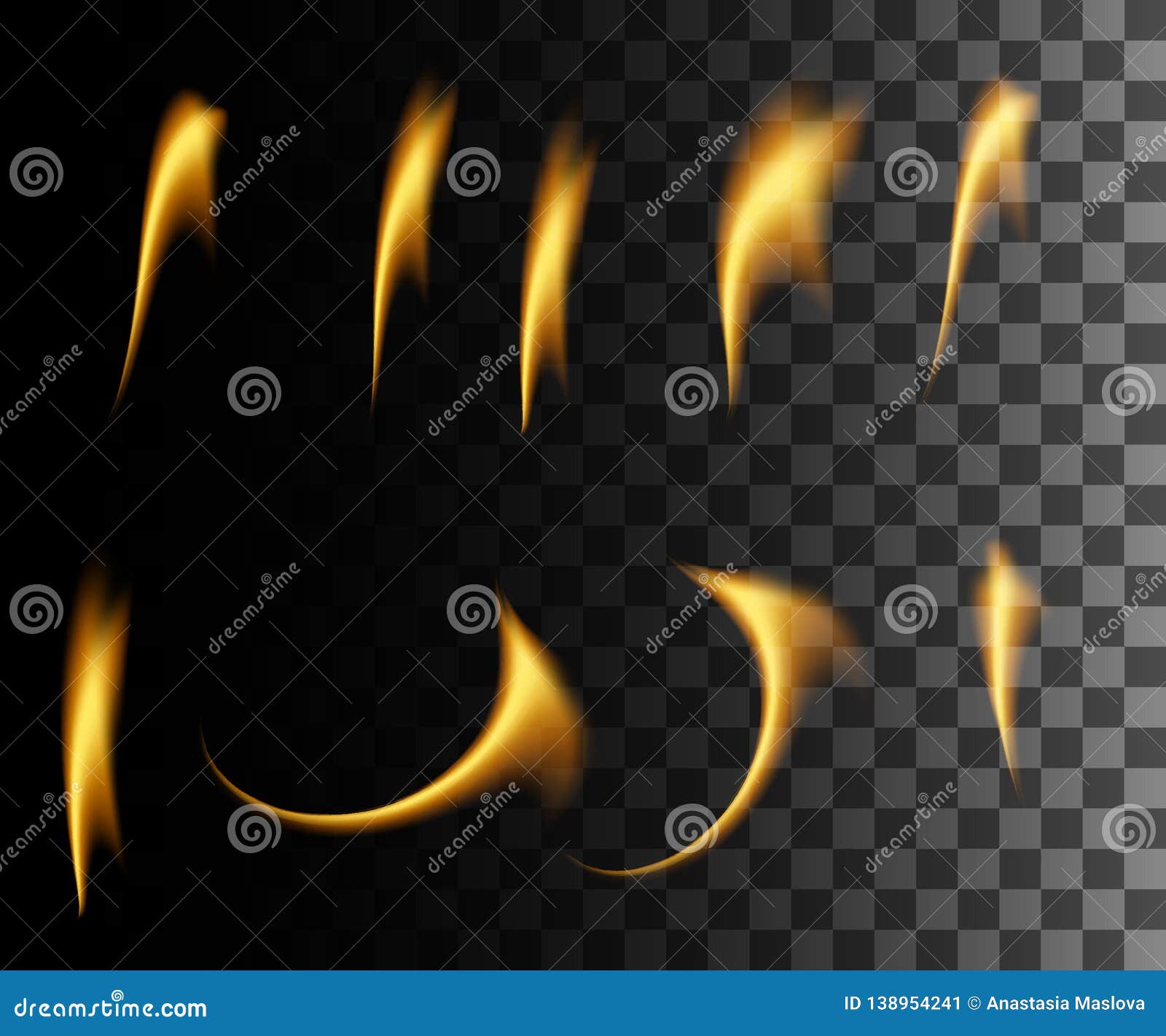 Glowing Light. Abstract Yellow Effect Stock Illustration - Illustration ...