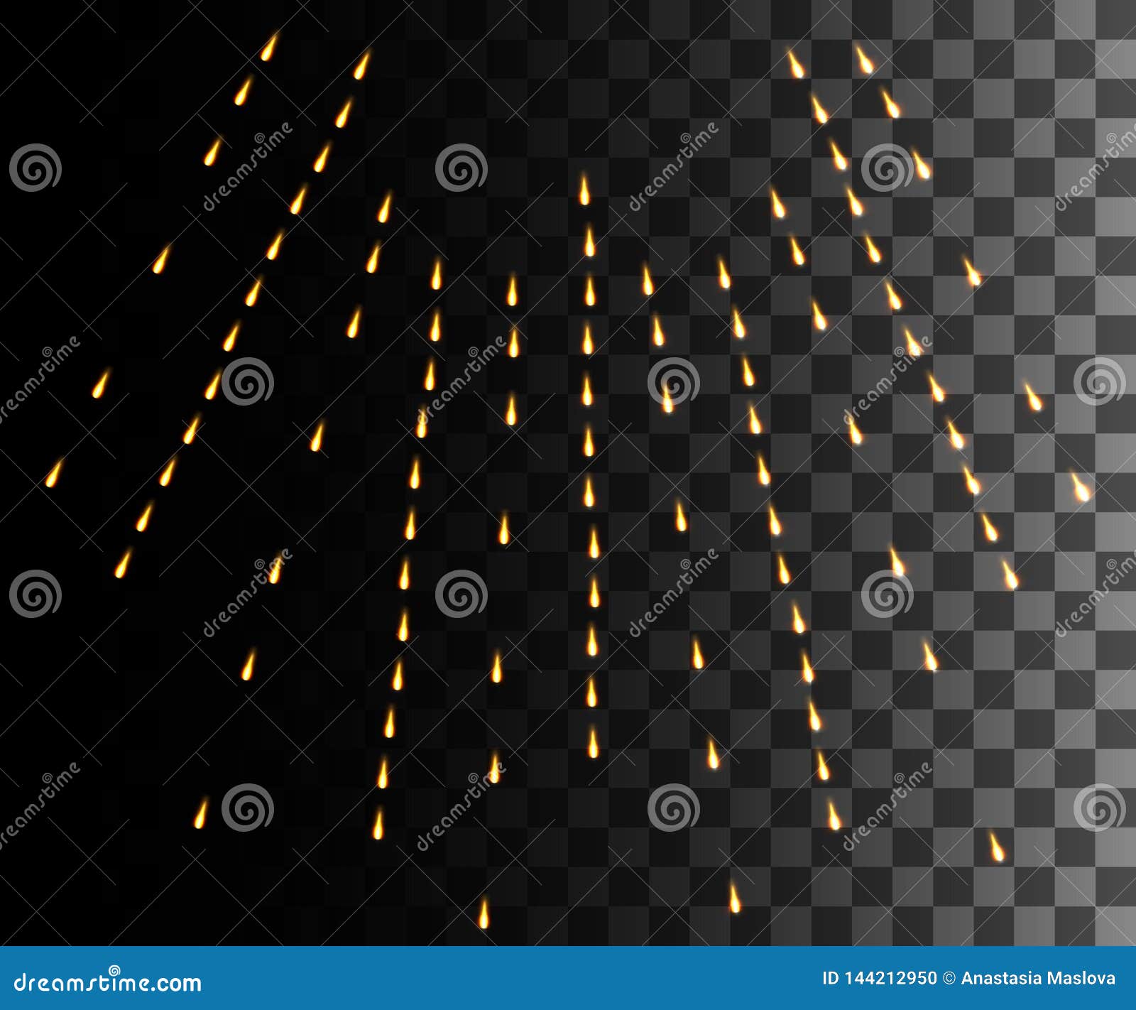 Glowing Light. Abstract Yellow Effect Stock Illustration - Illustration ...