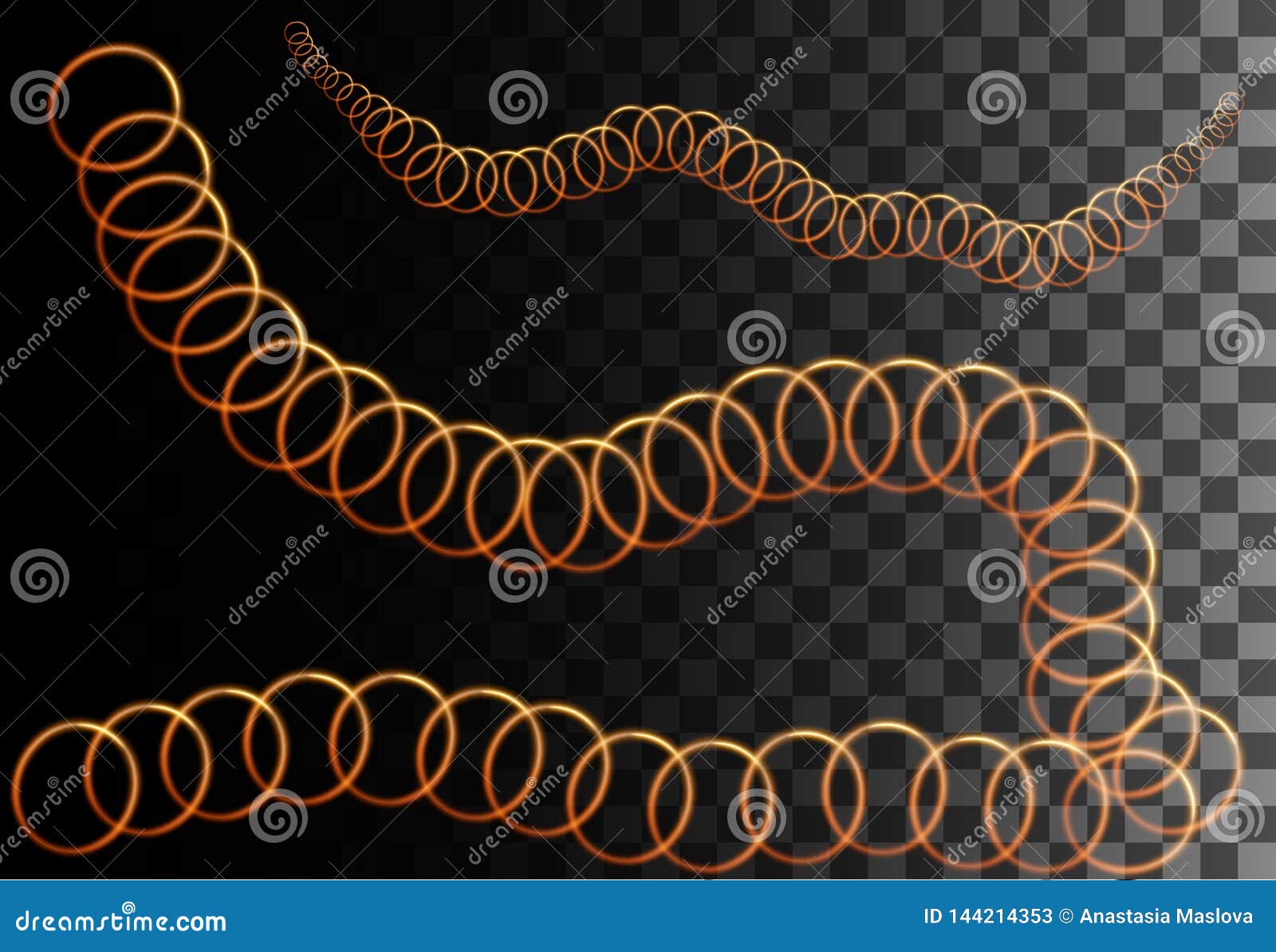 Glowing Light. Abstract Yellow Effect Stock Illustration - Illustration ...