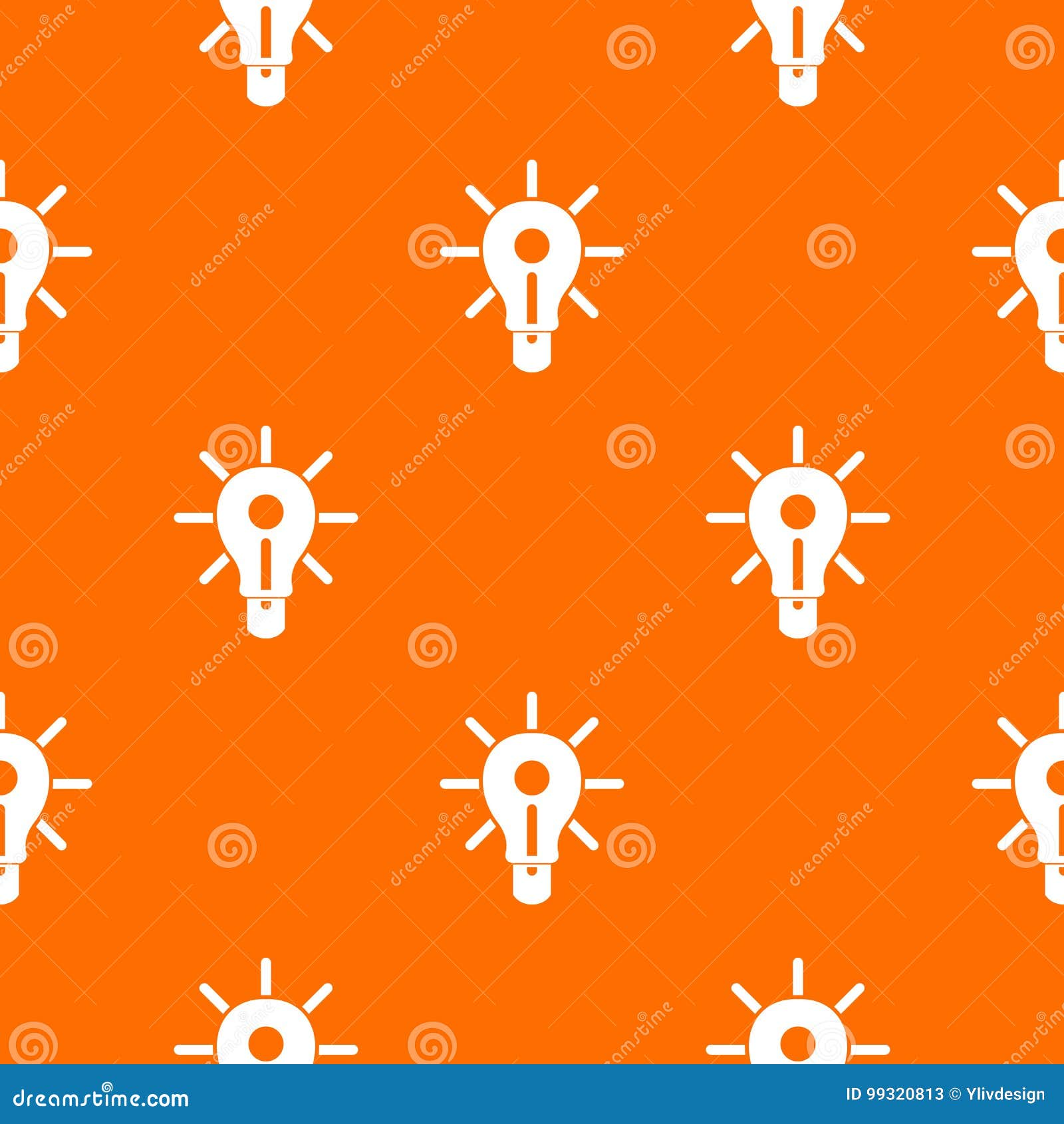 Glowing Light Bulb Pattern Seamless Stock Vector - Illustration of ...