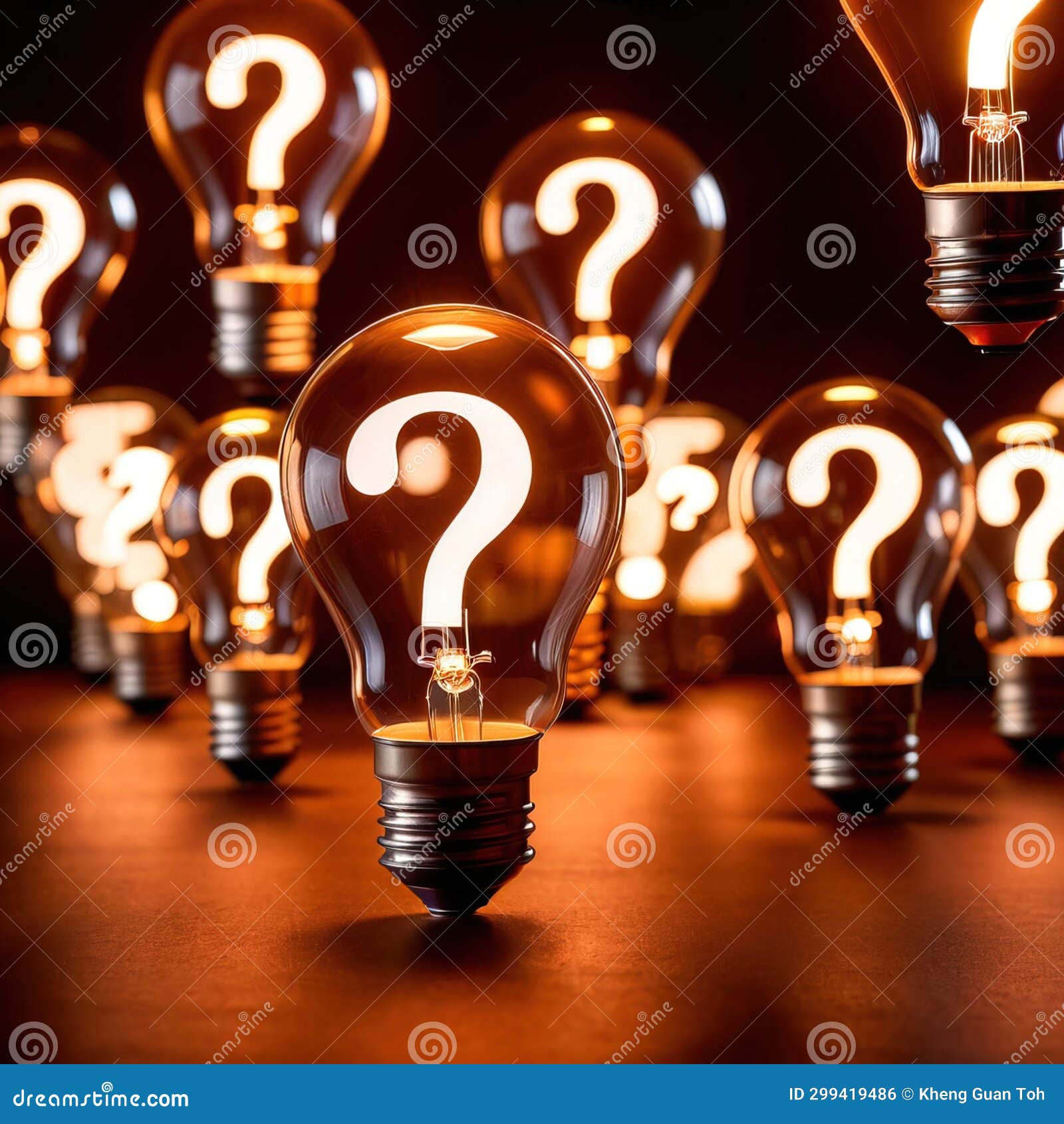 Glowing Light Bulb with Question Mark, Indicating Curiosity and ...