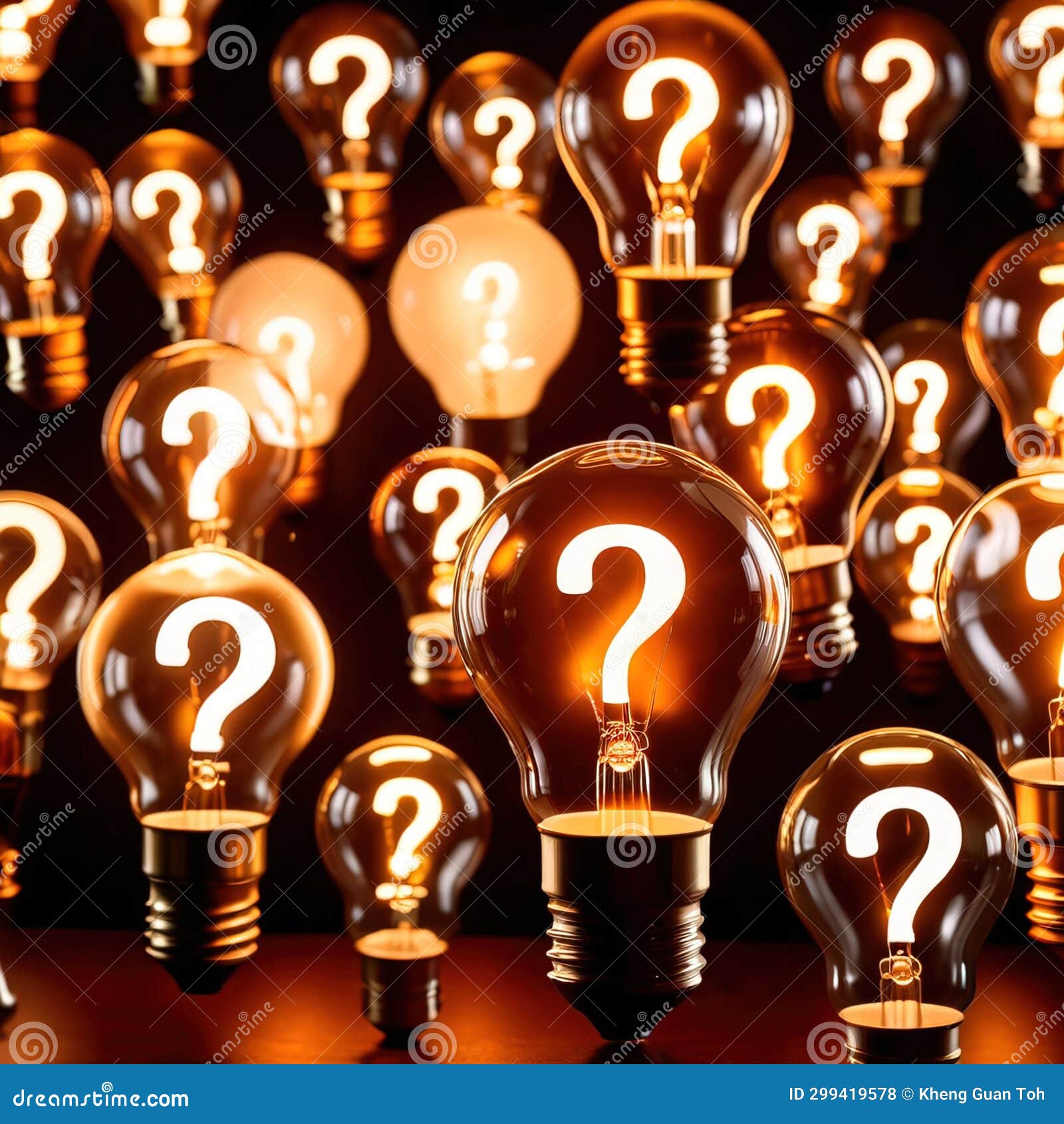 Glowing Light Bulb with Question Mark, Indicating Curiosity and ...