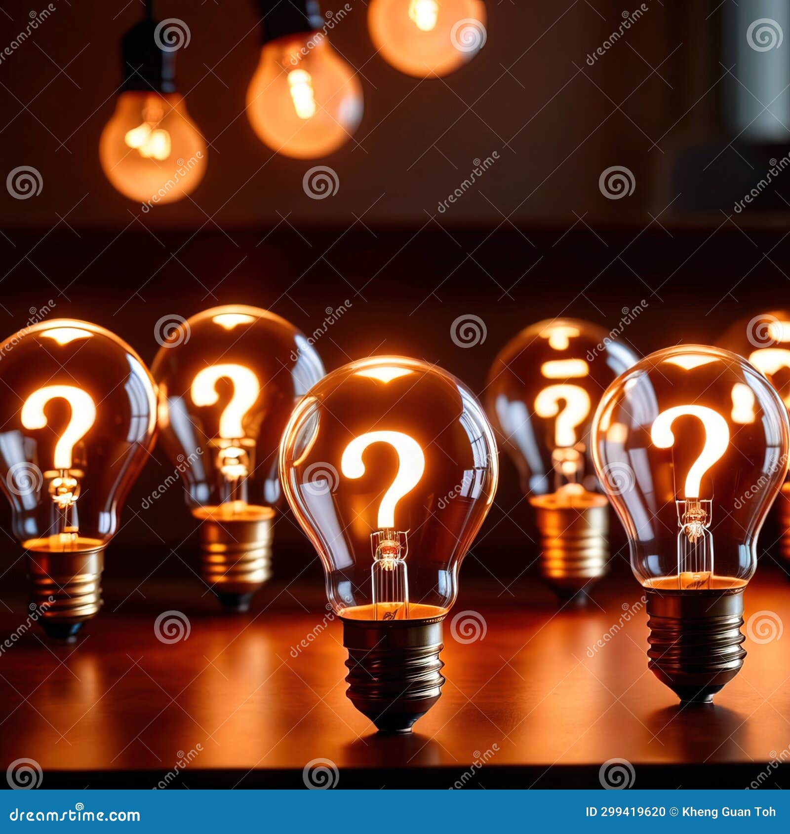 Glowing Light Bulb with Question Mark, Indicating Curiosity and ...