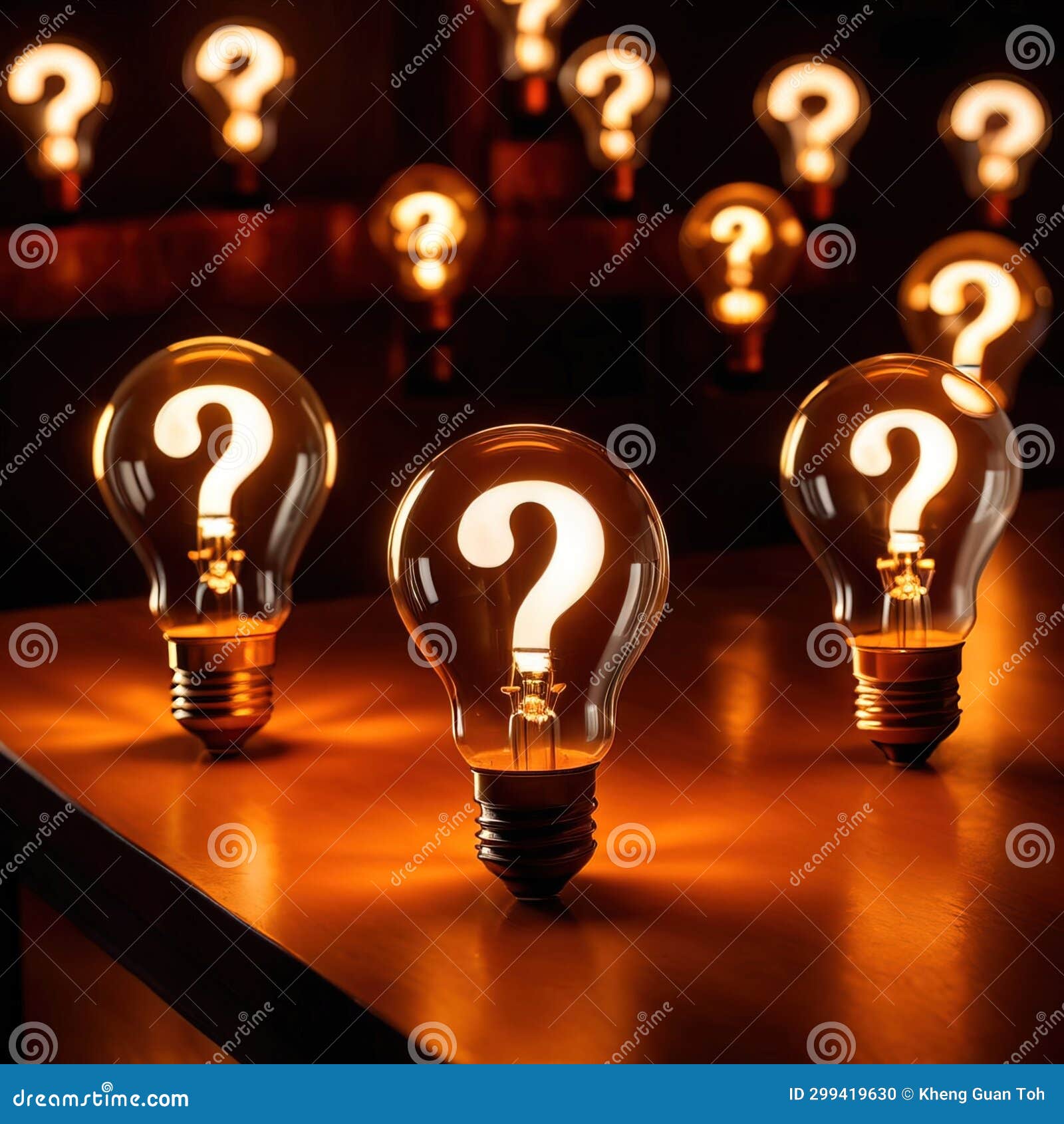 Glowing Light Bulb with Question Mark, Indicating Curiosity and ...