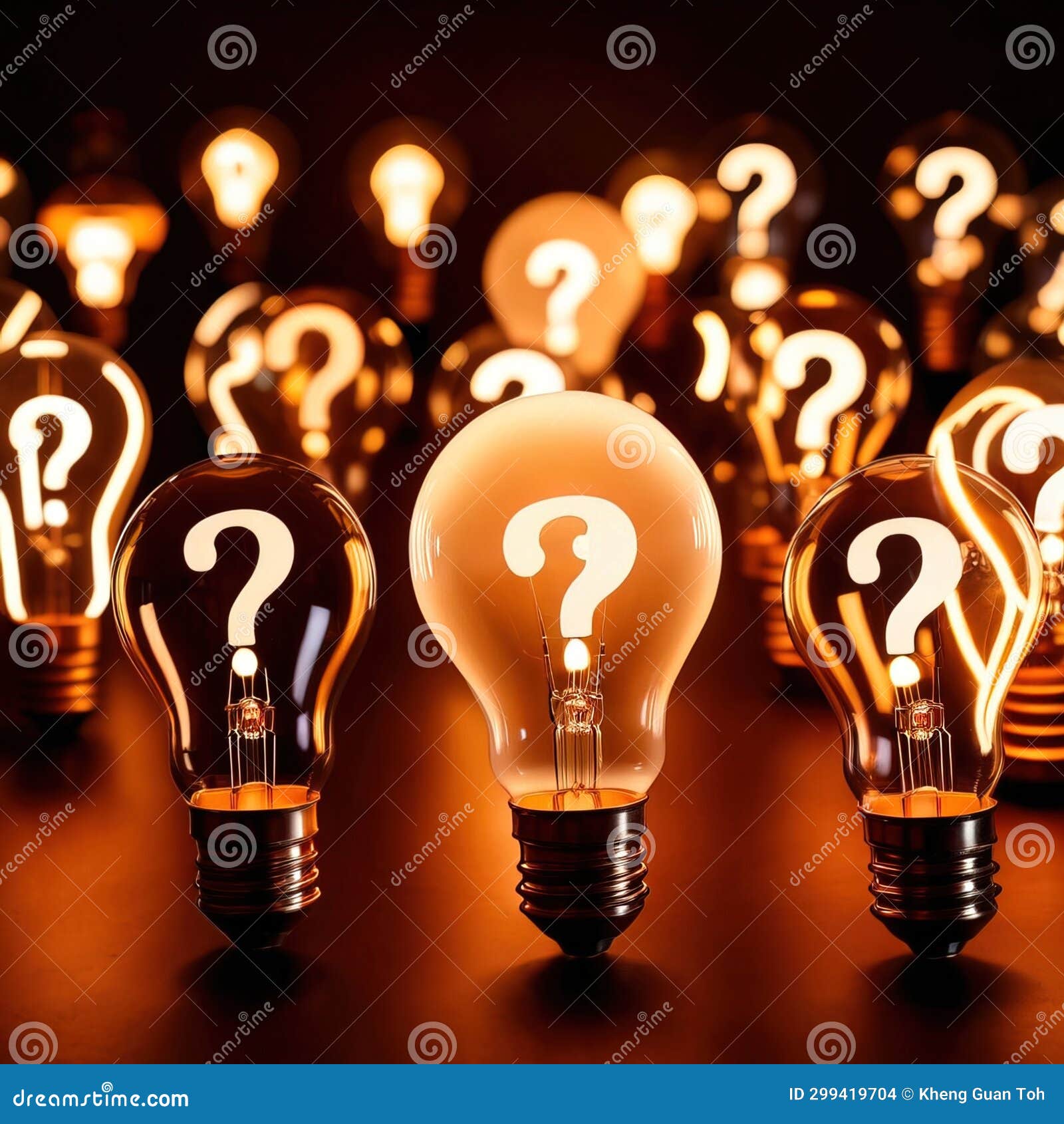 Glowing Light Bulb with Question Mark, Indicating Curiosity and ...