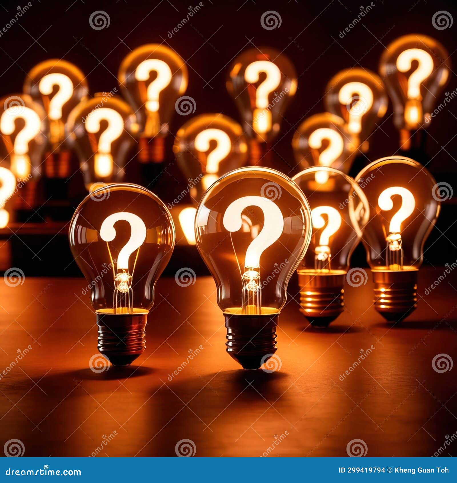 Glowing Light Bulb with Question Mark, Indicating Curiosity and ...