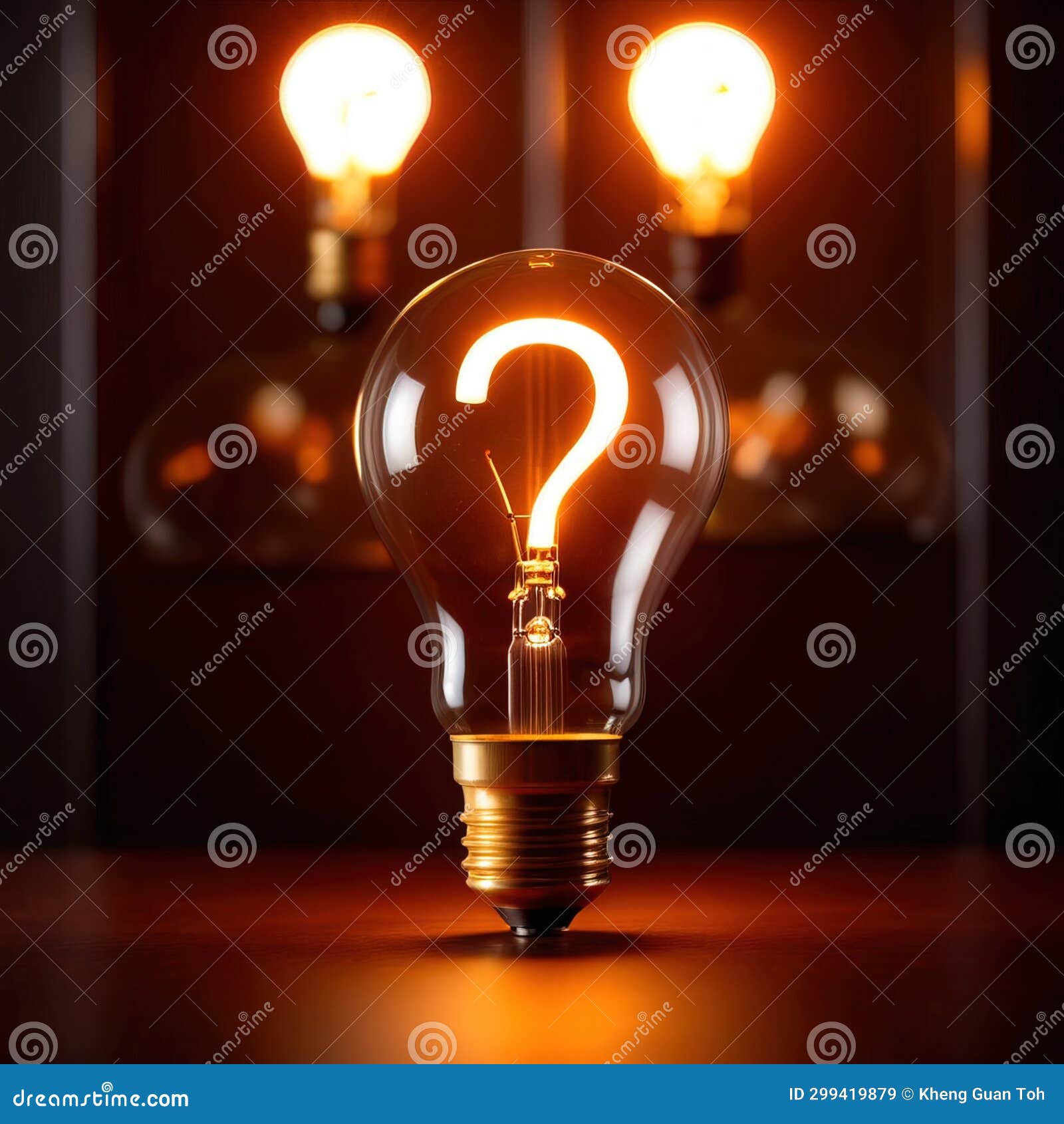 Glowing Light Bulb With Question Mark, Indicating Curiosity And ... Glowing Light Bulb With Question Mark, Indicating Curiosity And ...