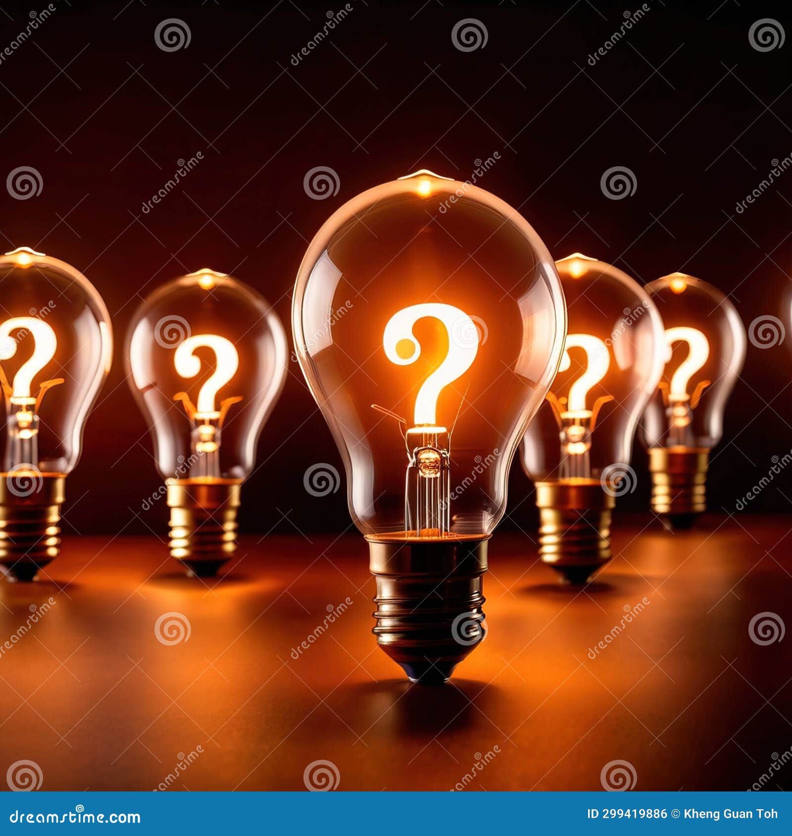 Glowing Light Bulb with Question Mark, Indicating Curiosity and ...
