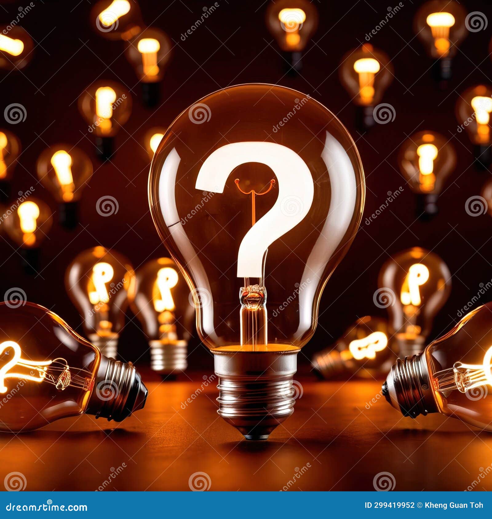Glowing Light Bulb with Question Mark, Indicating Curiosity and ...